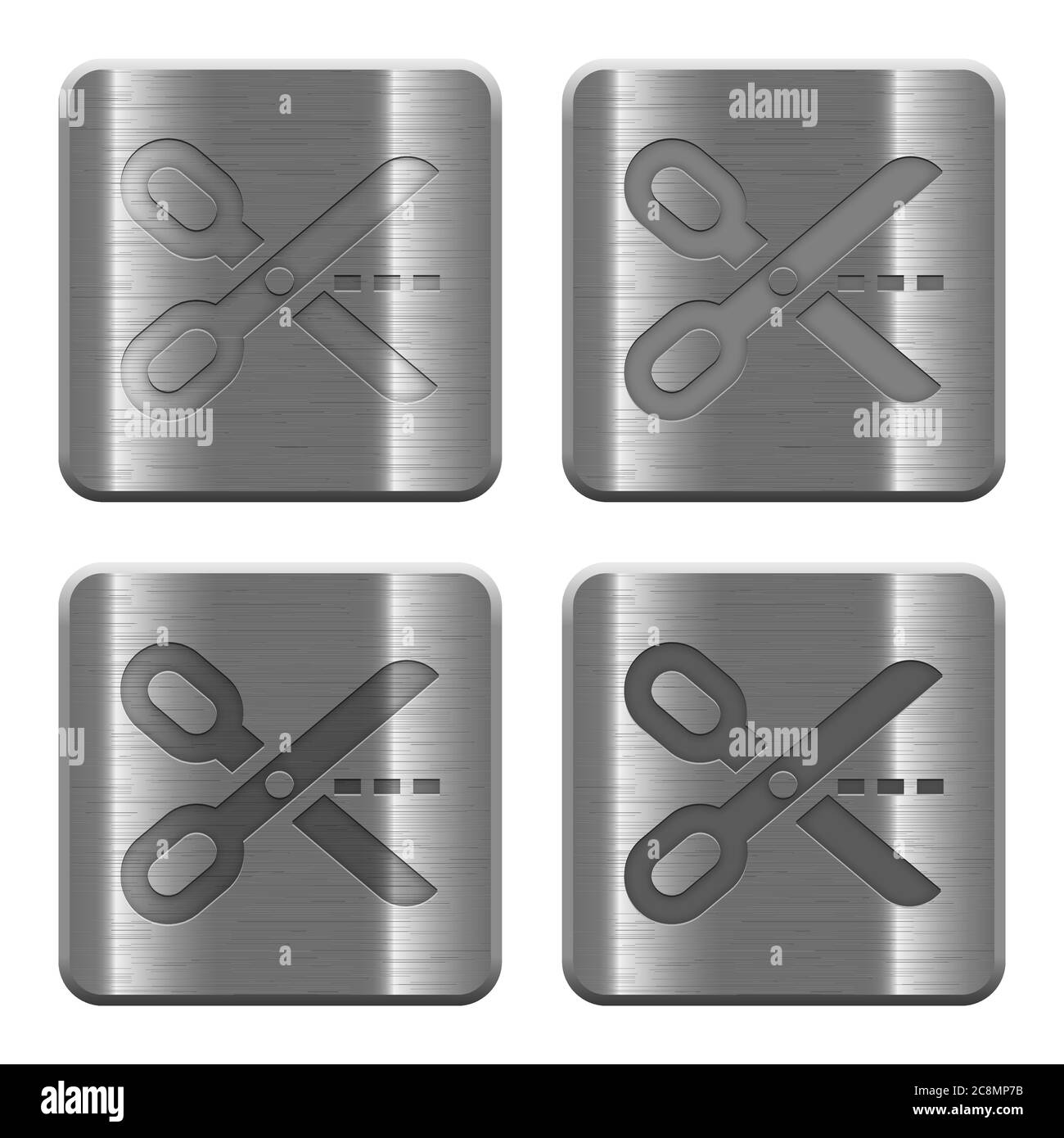 Cut steel buttons Black and White Stock Photos & Images - Alamy