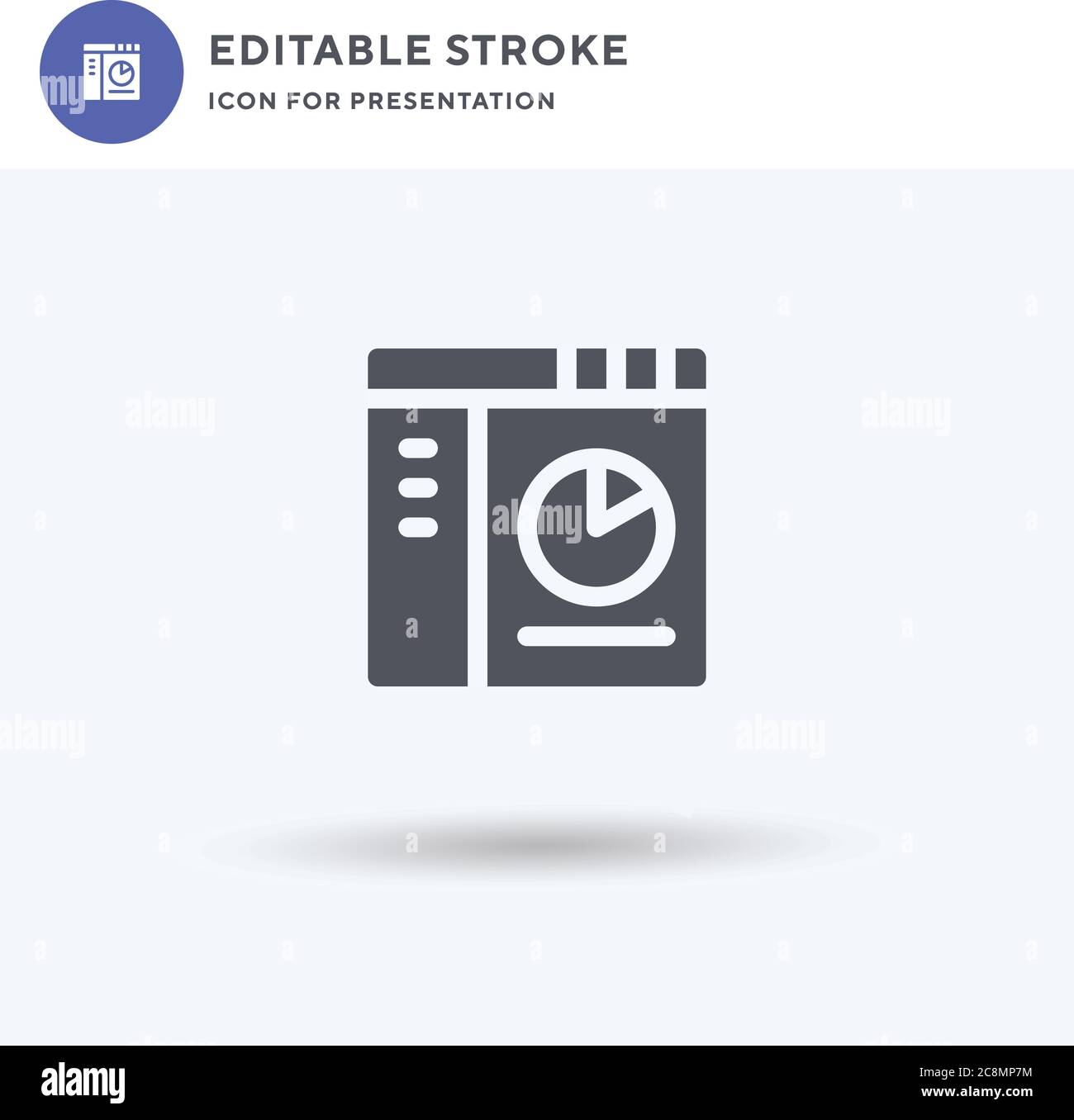 Dashboard icon vector, filled flat sign, solid pictogram isolated on ...
