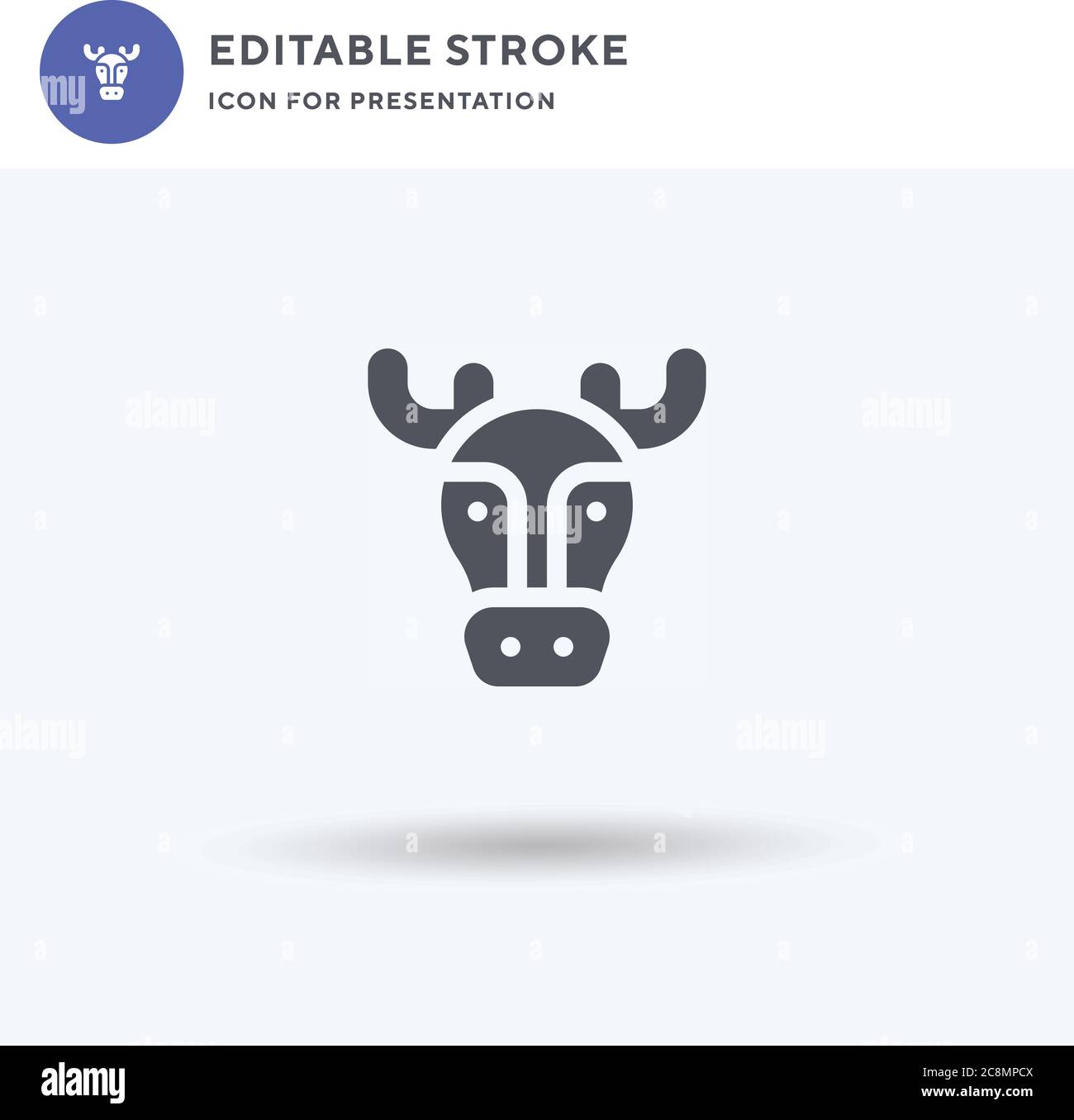 Moose icon vector, filled flat sign, solid pictogram isolated on white ...