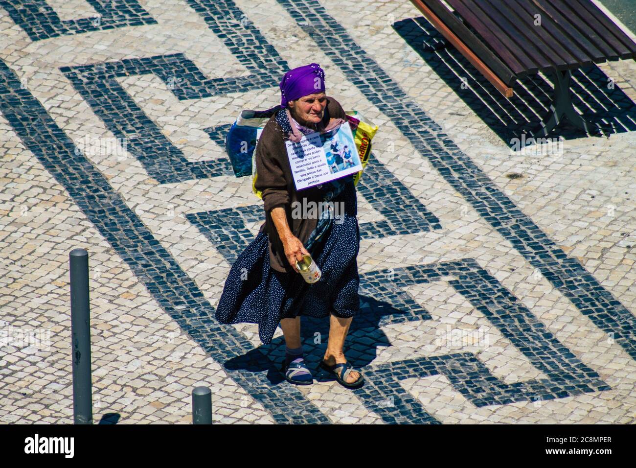 Lisbon Portugal july 25, 2020 View of unidentified pedestrians walking ...