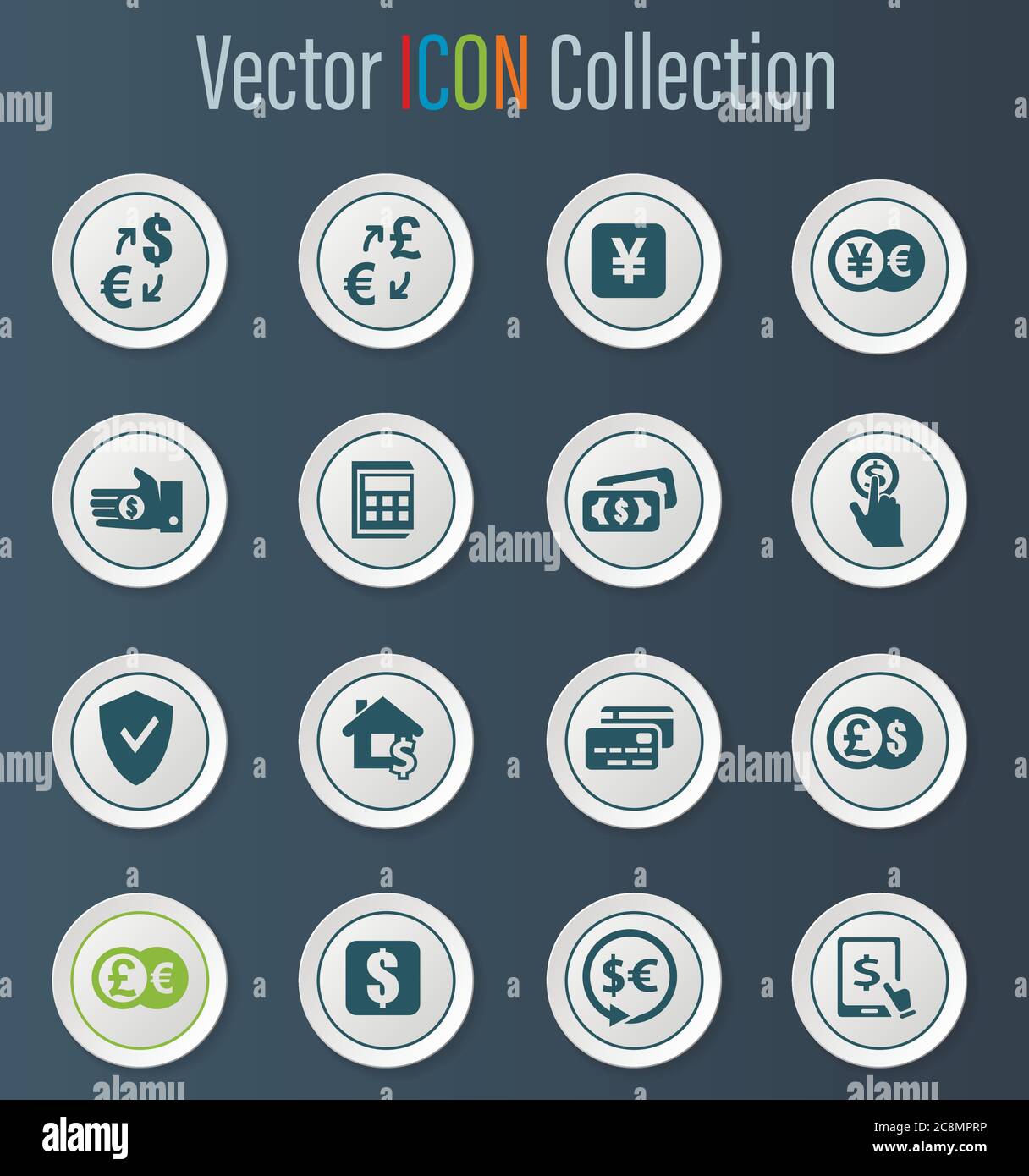 Currency exchange icons set Stock Vector Image & Art - Alamy