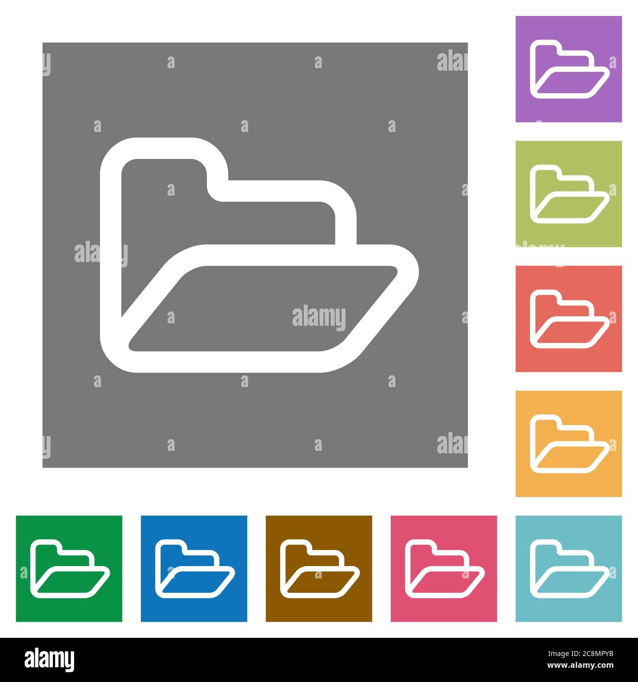 Multiple brown file folder icons hi-res stock photography and images ...