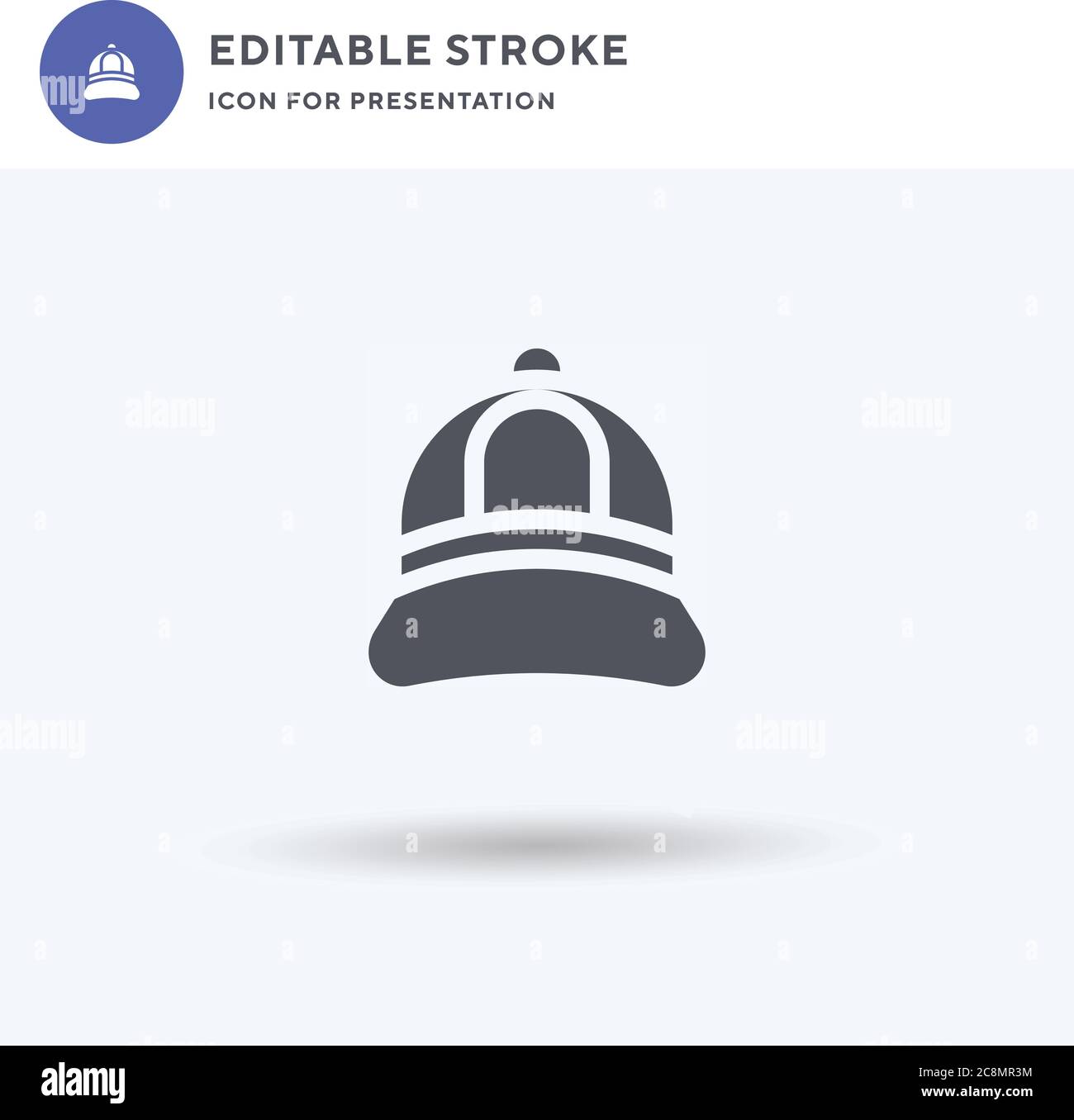 Cap icon vector, filled flat sign, solid pictogram isolated on white ...