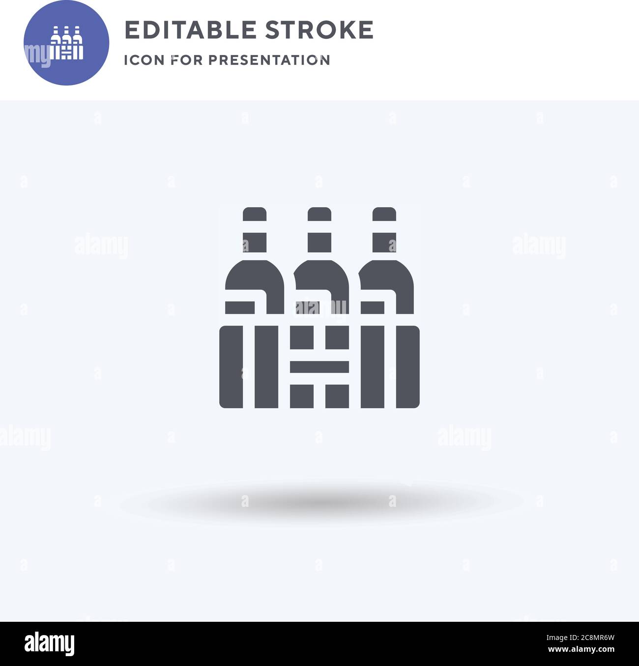 Crate icon vector, filled flat sign, solid pictogram isolated on white ...