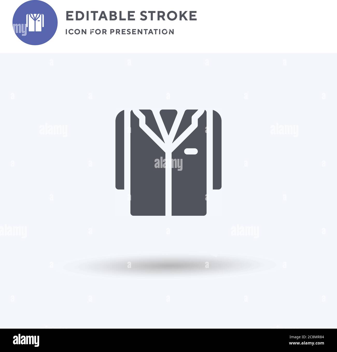 Lab Coat icon vector, filled flat sign, solid pictogram isolated on ...