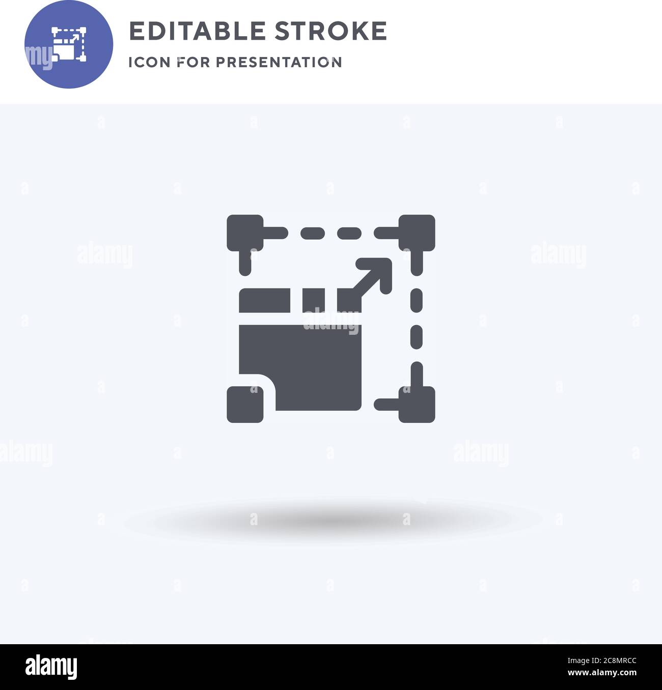 Maximize icon vector, filled flat sign, solid pictogram isolated on ...