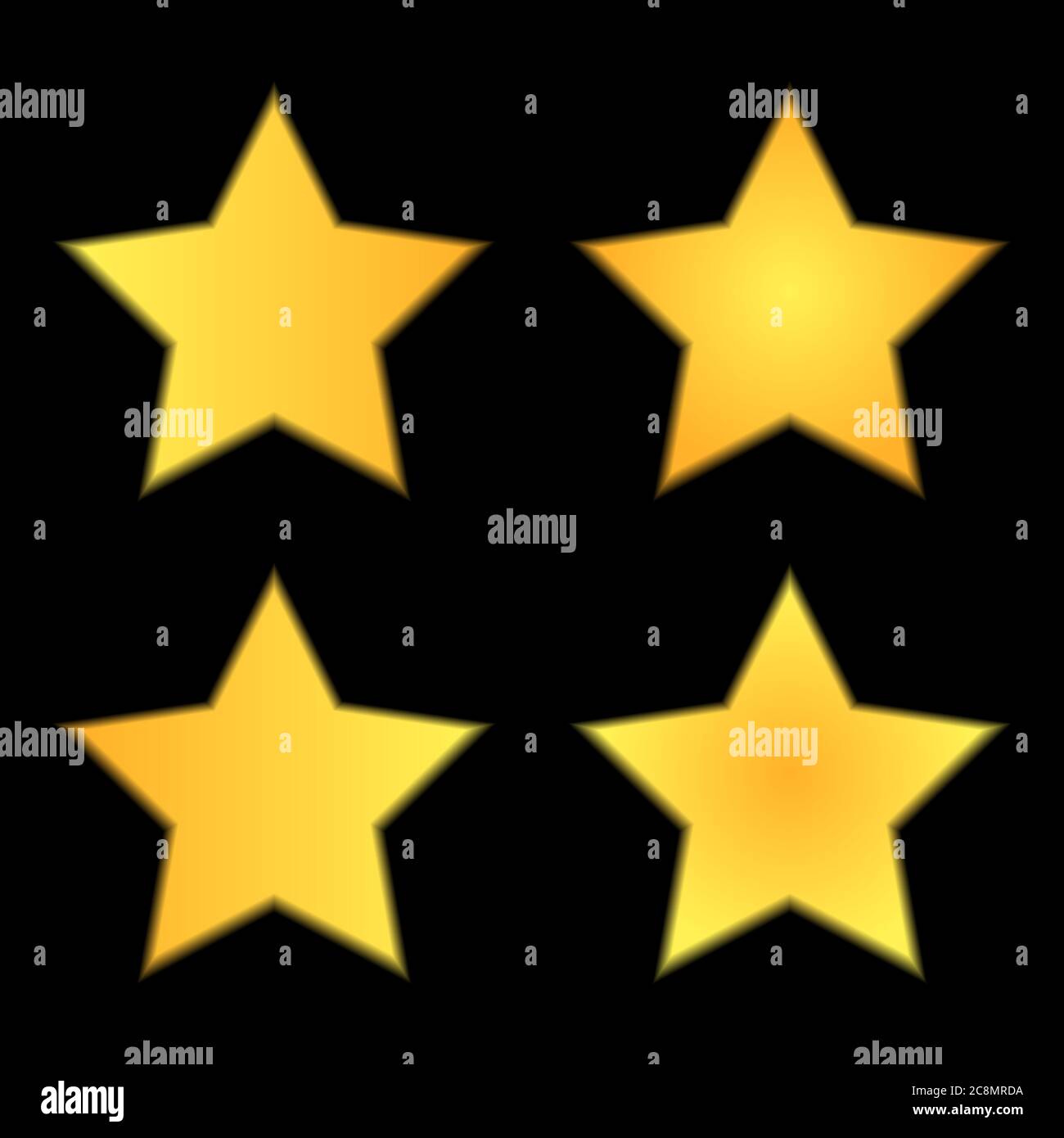 4 glowing yellow stars Stock Vector Image & Art - Alamy