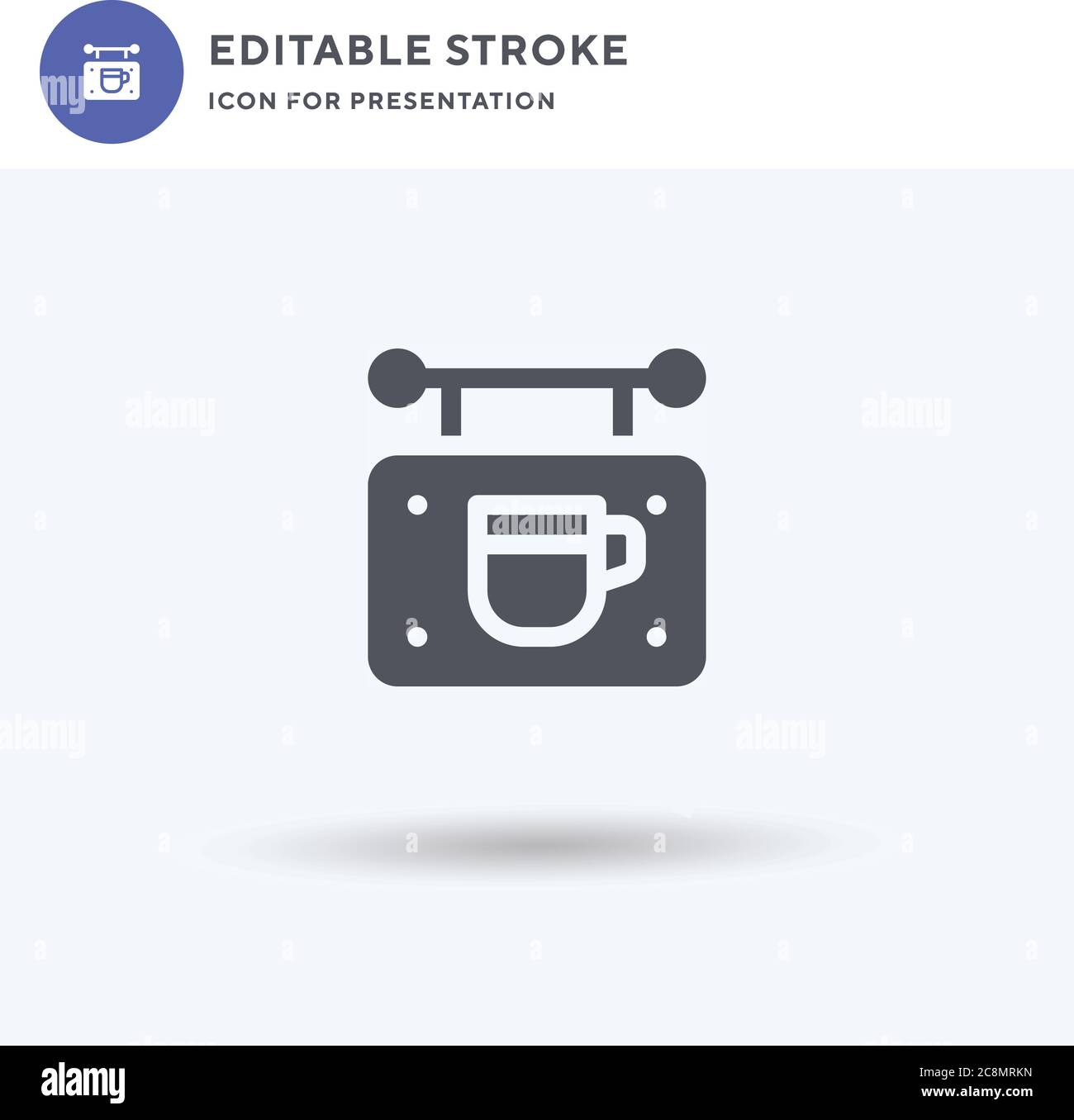 Coffee Shop icon vector, filled flat sign, solid pictogram isolated on ...