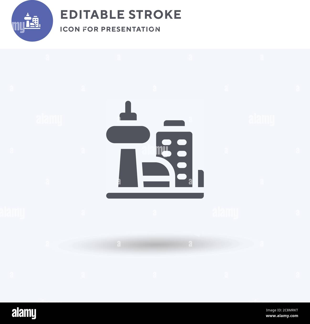 Skyline icon vector, filled flat sign, solid pictogram isolated on ...