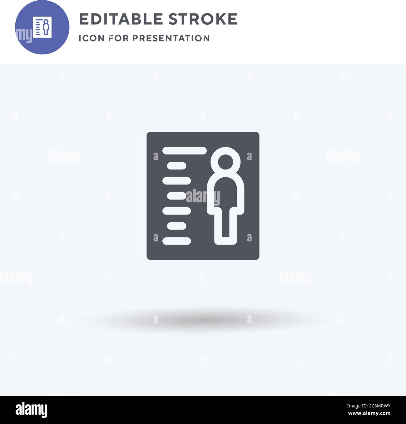 Height icon vector, filled flat sign, solid pictogram isolated on white ...