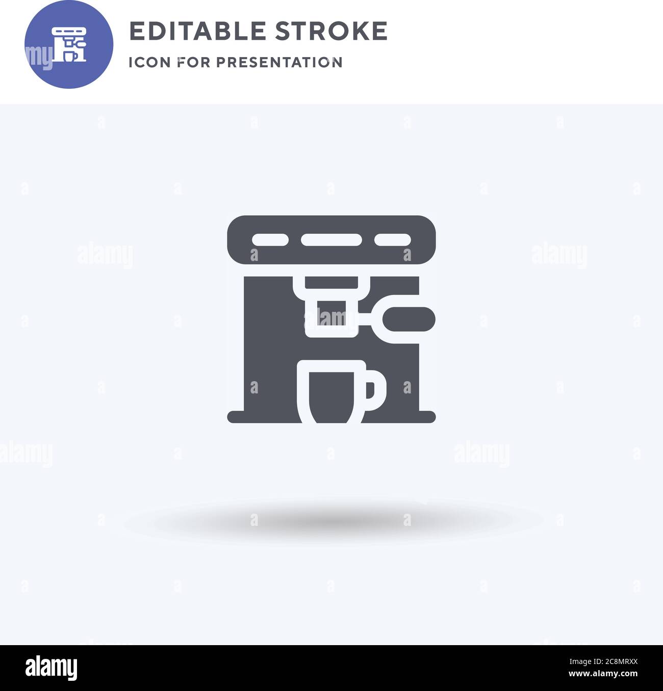 Coffee Machine icon vector, filled flat sign, solid pictogram isolated ...