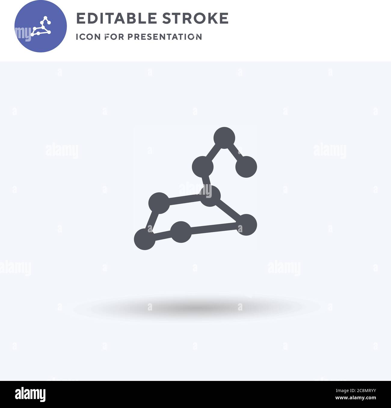 Constellation icon vector, filled flat sign, solid pictogram isolated ...