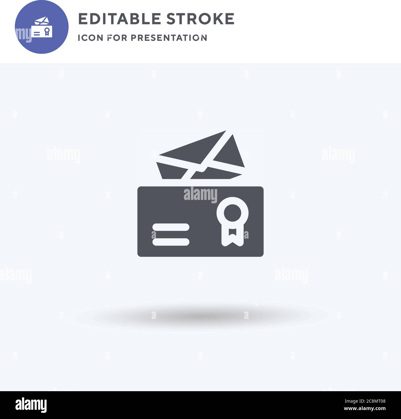 Official Documents icon vector, filled flat sign, solid pictogram ...