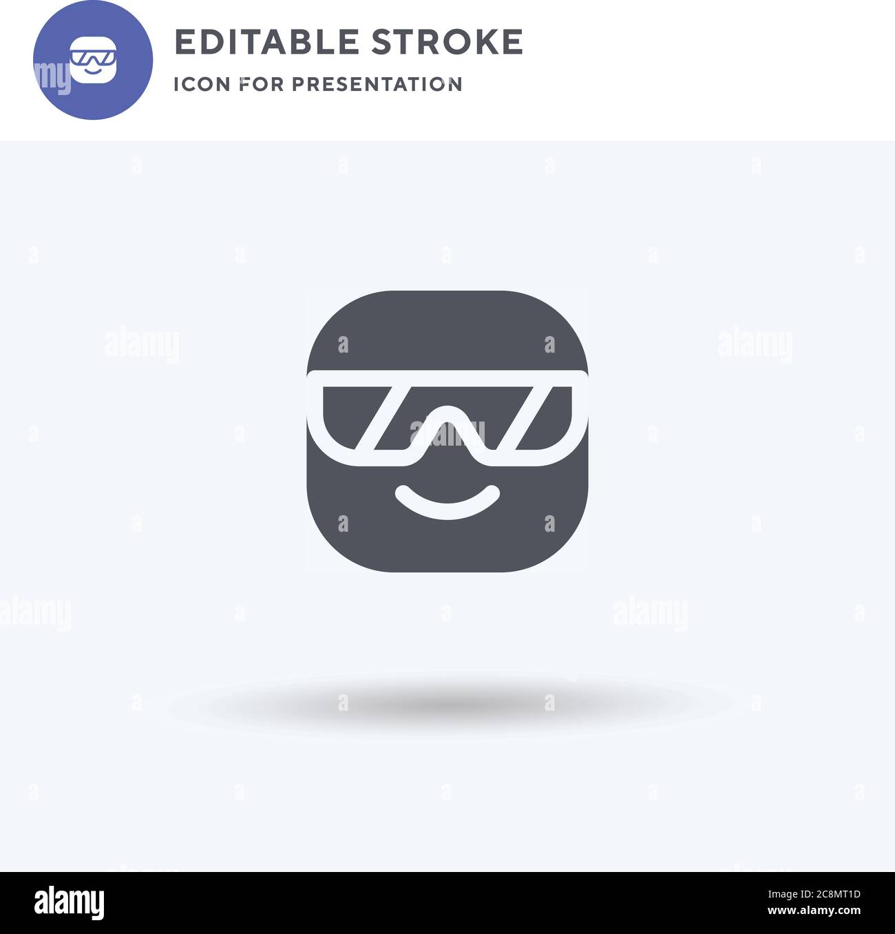 Cool icon vector, filled flat sign, solid pictogram isolated on white ...