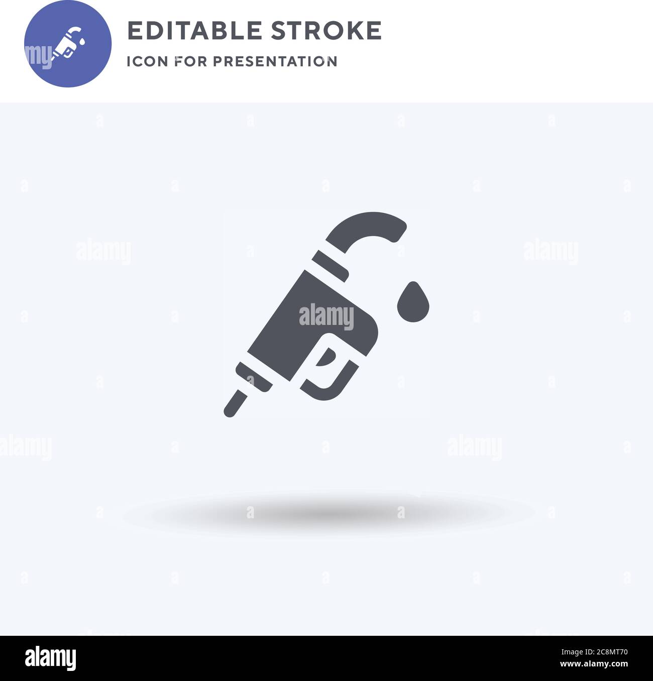 Pump icon vector, filled flat sign, solid pictogram isolated on white ...