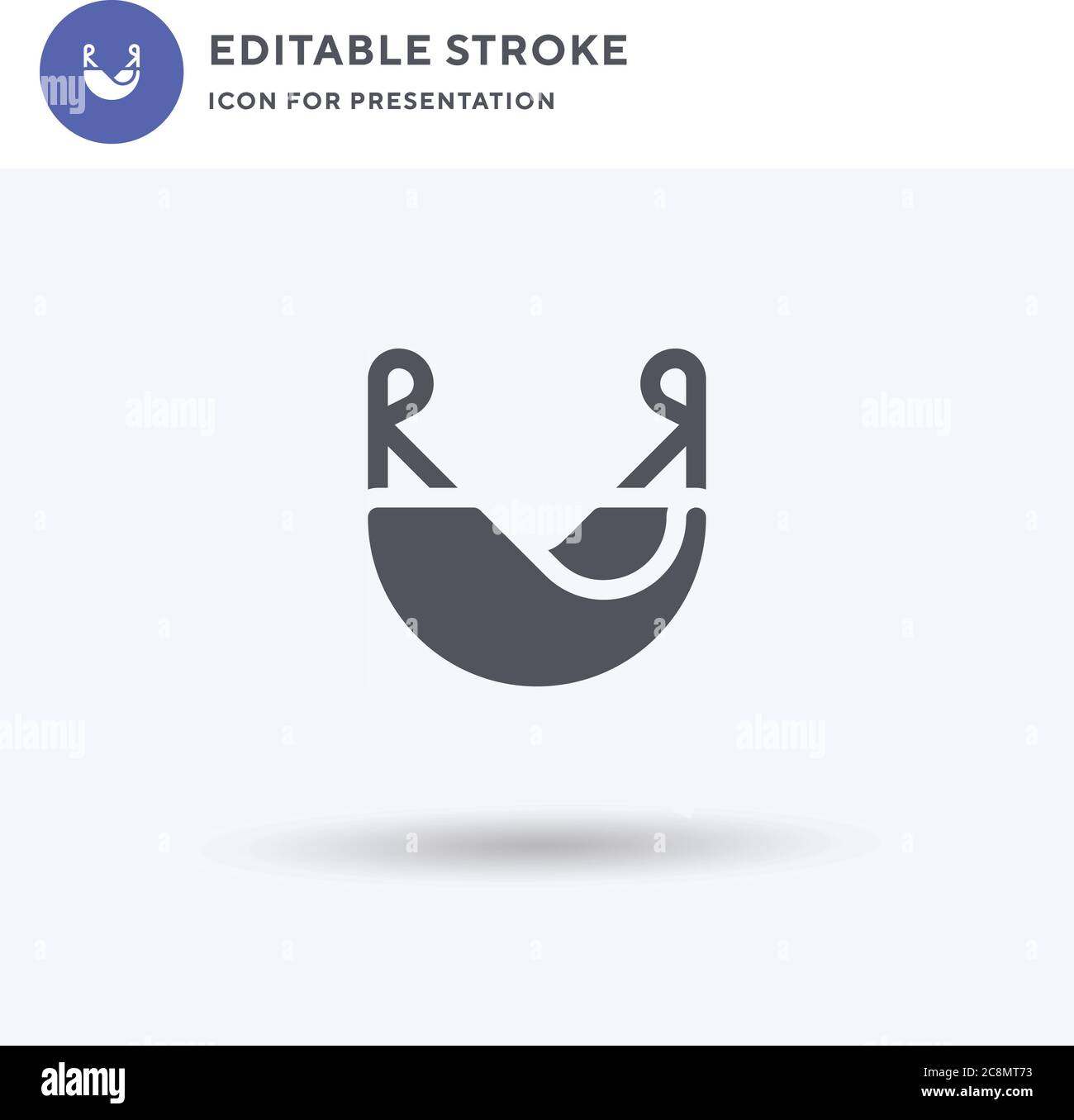 Hammock icon vector, filled flat sign, solid pictogram isolated on ...