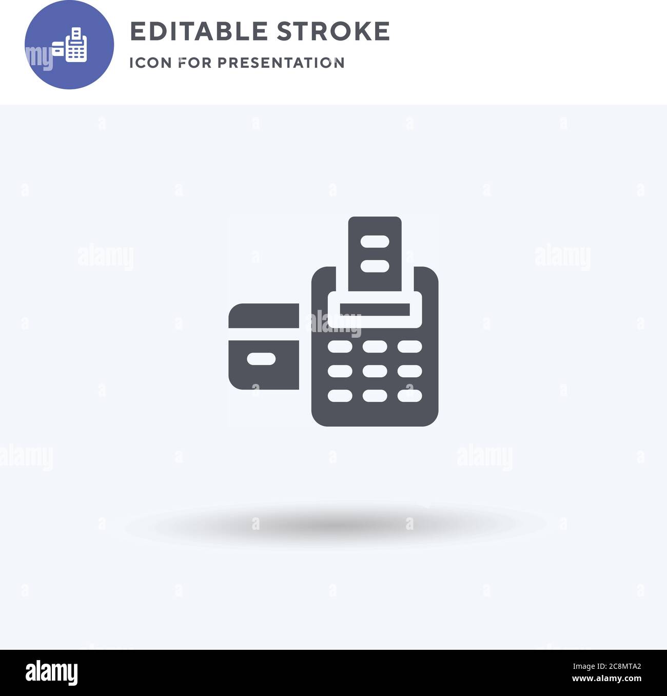 Point Of Service icon vector, filled flat sign, solid pictogram ...