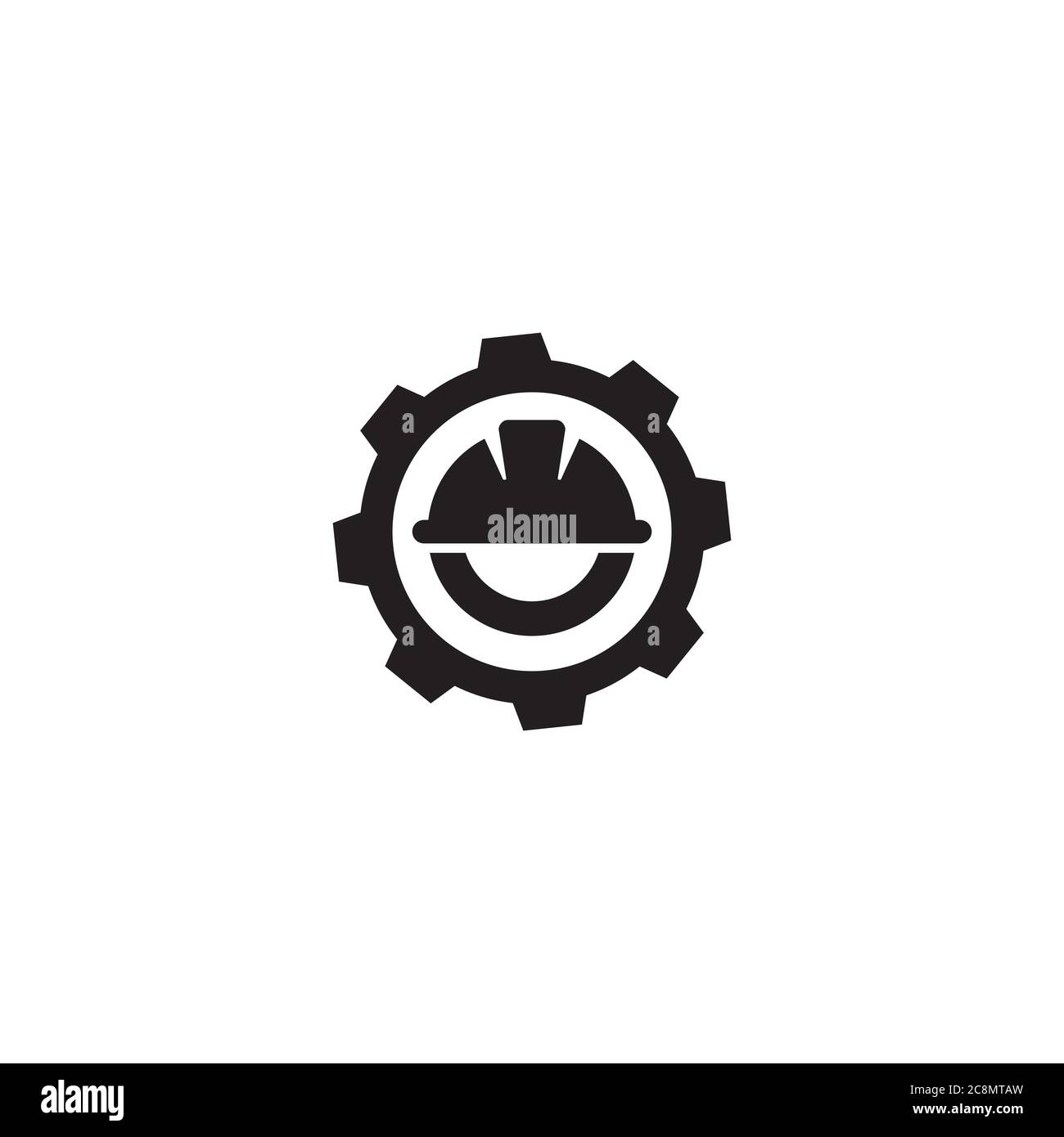 Gear and Worker logo / icon design Stock Vector Image & Art - Alamy