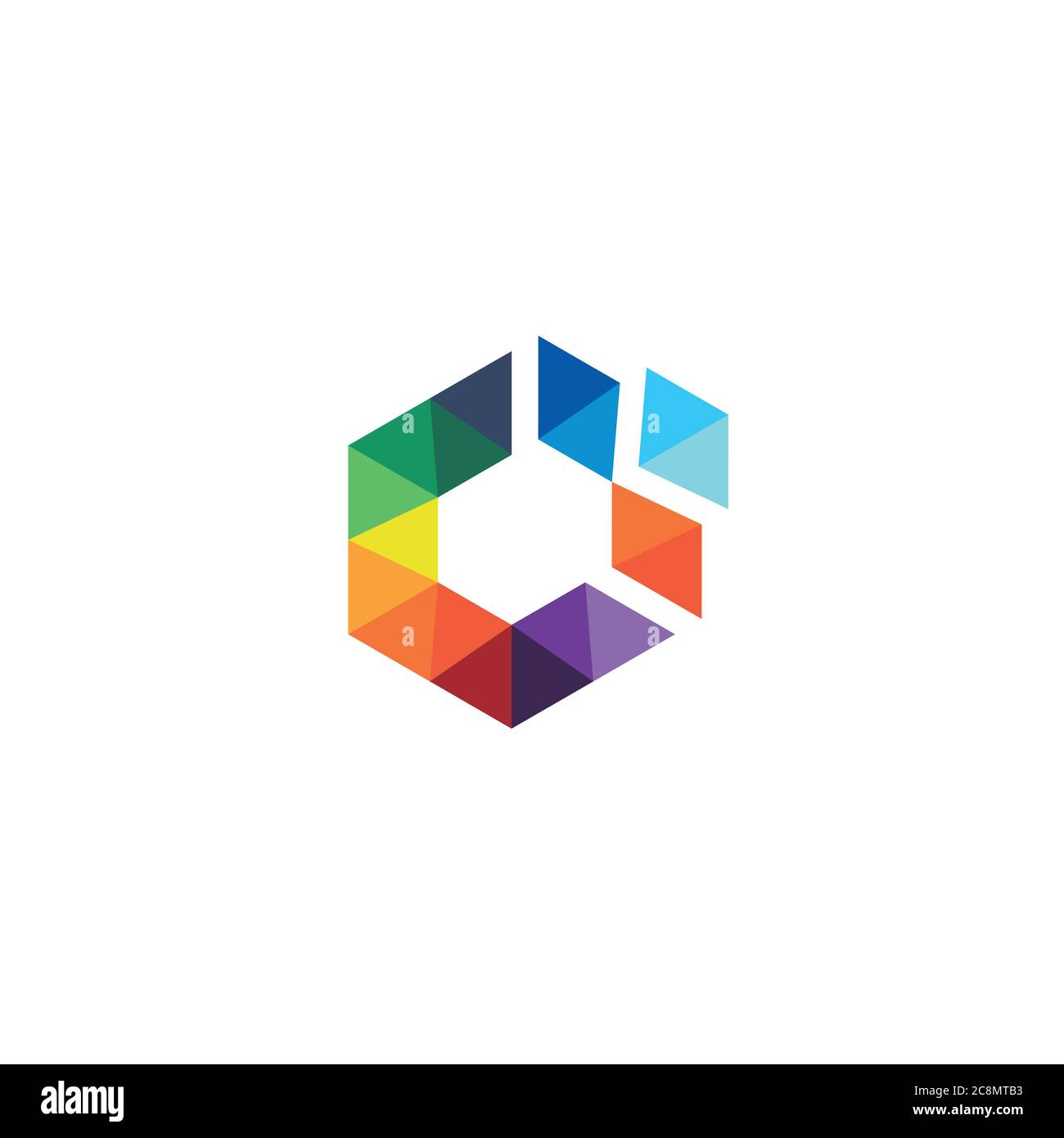 colorful Geometric logo / icon design Stock Vector Image & Art - Alamy