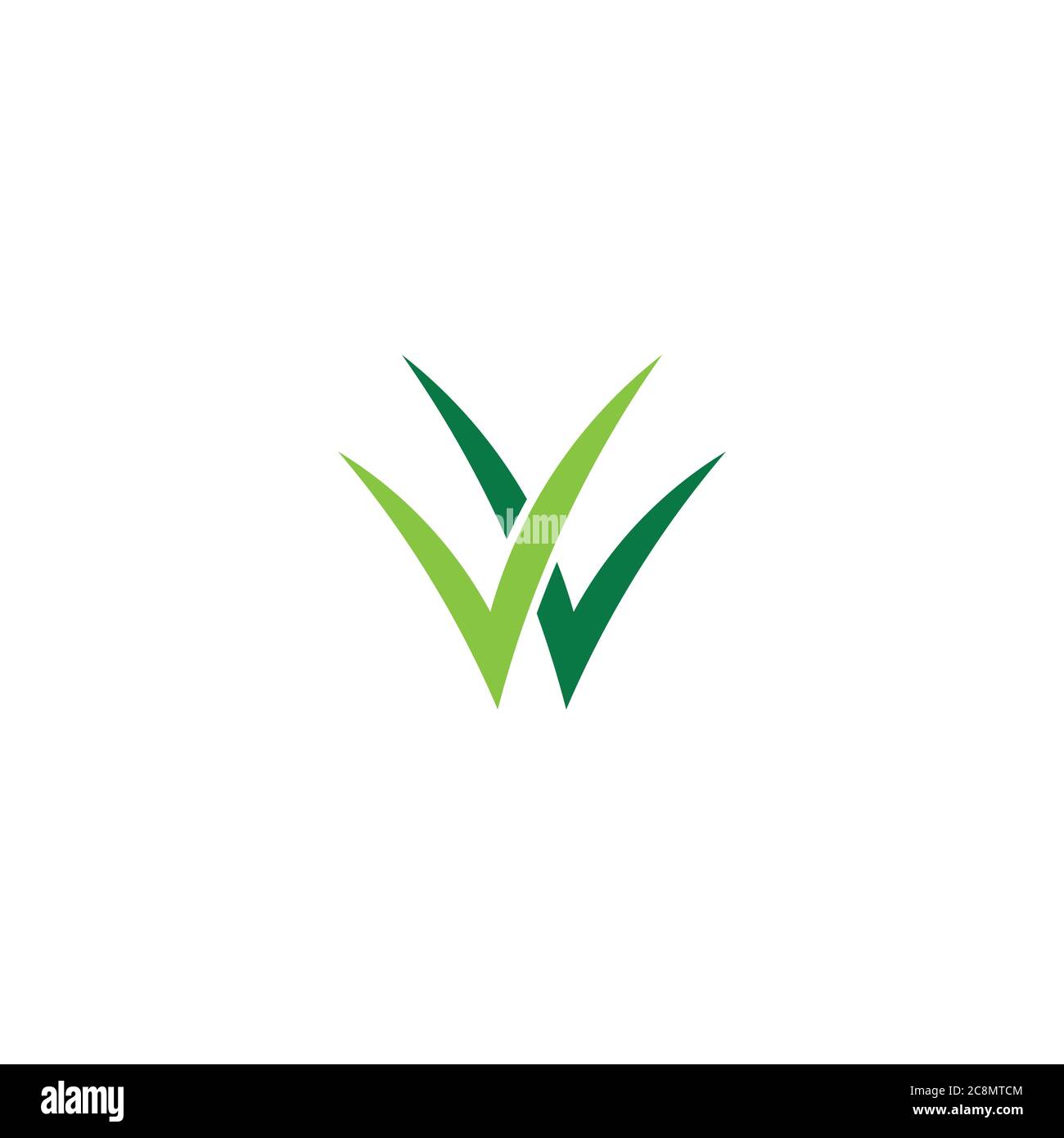 a simple Grass logo / icon design Stock Vector Image & Art - Alamy