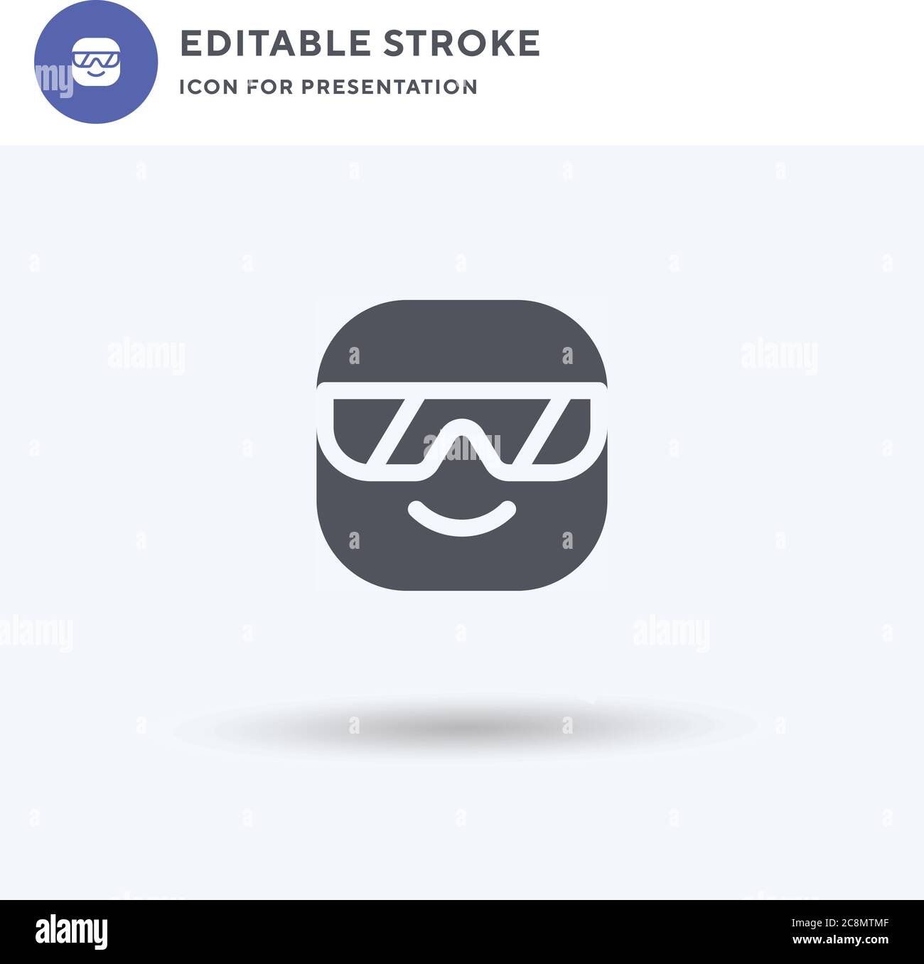 Cool icon vector, filled flat sign, solid pictogram isolated on white ...