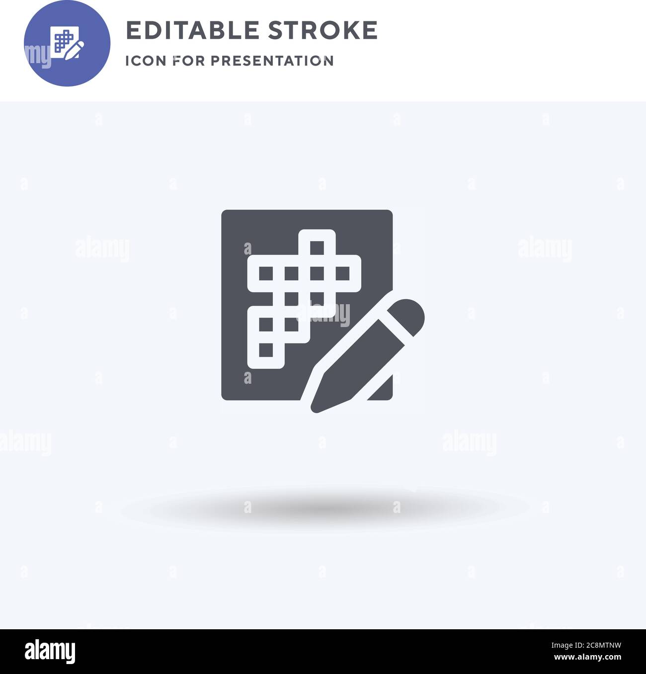 Crossword icon vector, filled flat sign, solid pictogram isolated on ...