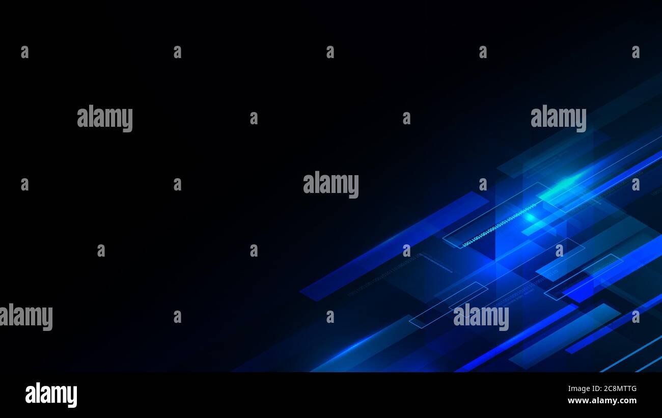 Virtual Technology Background. Abstract Rectangles In Isometric Style with Computing Technology ...