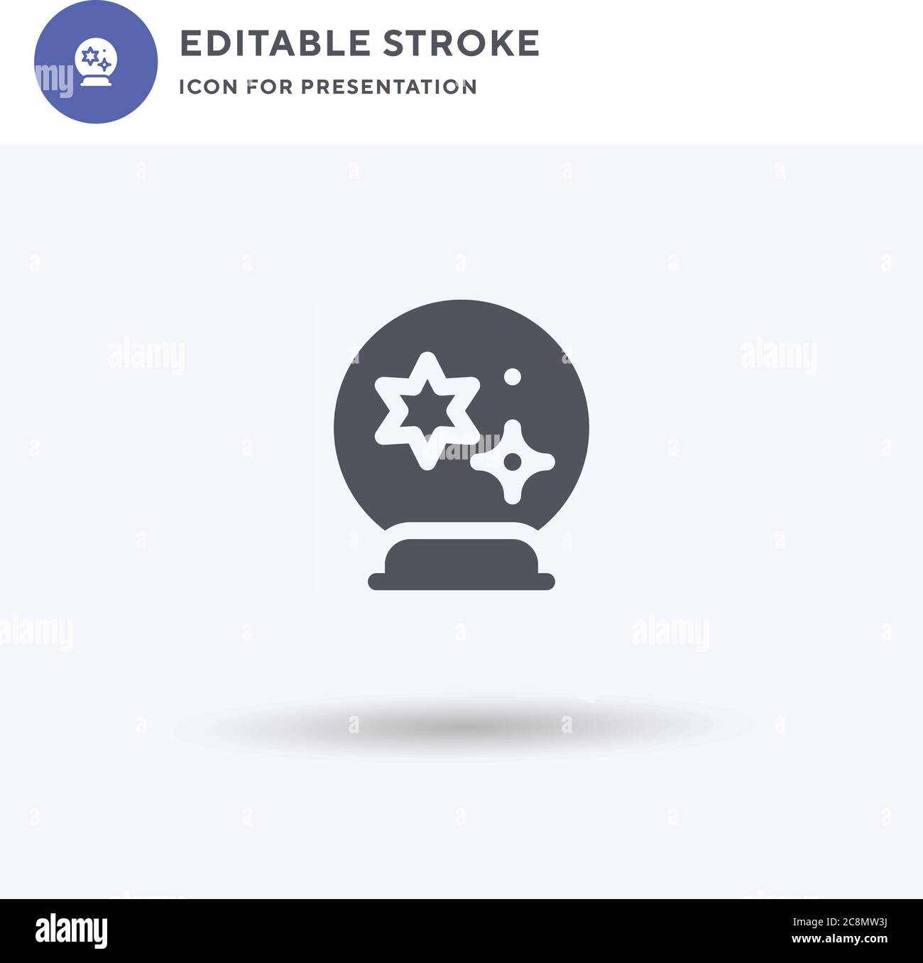Crystal Ball icon vector, filled flat sign, solid pictogram isolated on ...