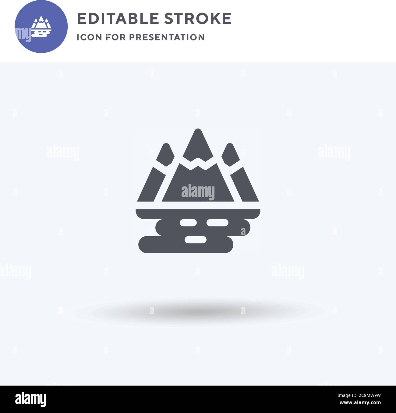 National Park icon vector, filled flat sign, solid pictogram isolated ...
