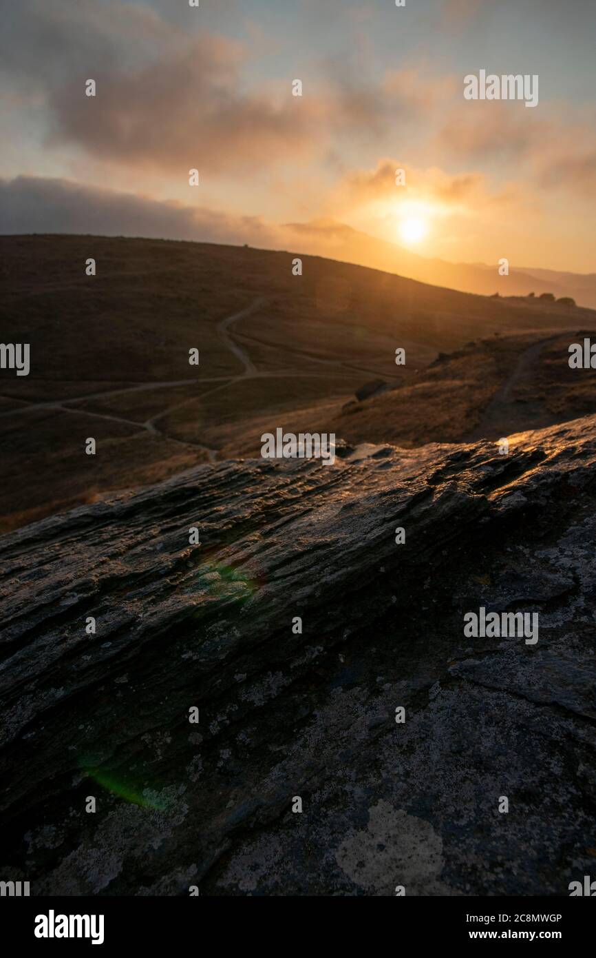 The trail to the top of Ring Mountain in Marin County, CA is a ...