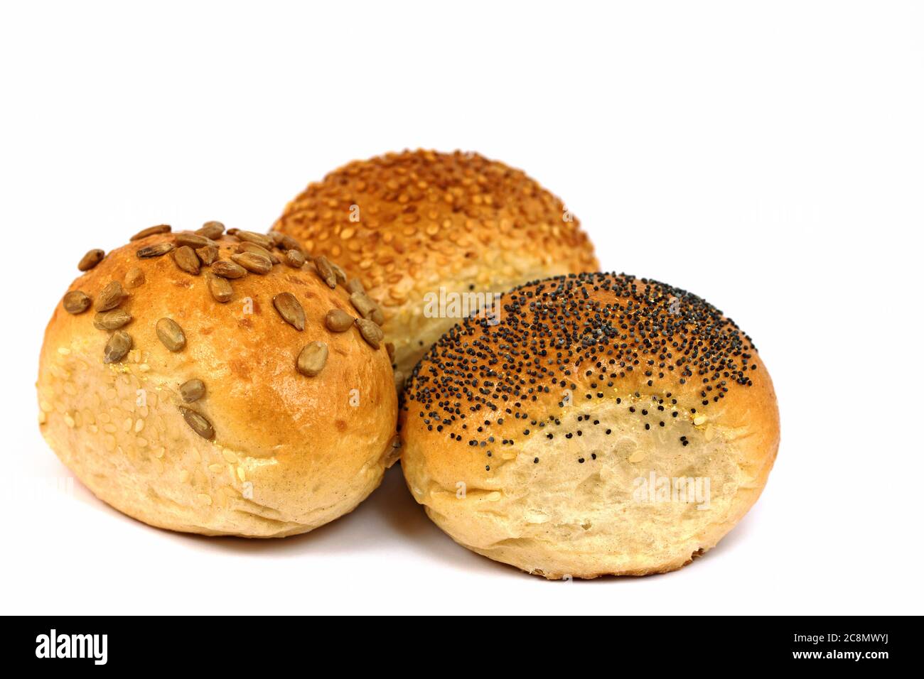 Different wheat rolls with grains Stock Photo - Alamy