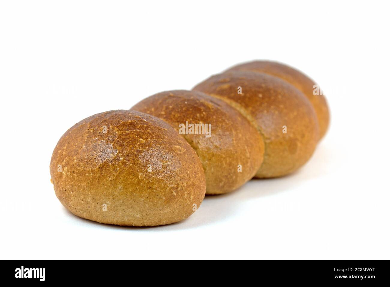 Rye buns against a white background Stock Photo - Alamy