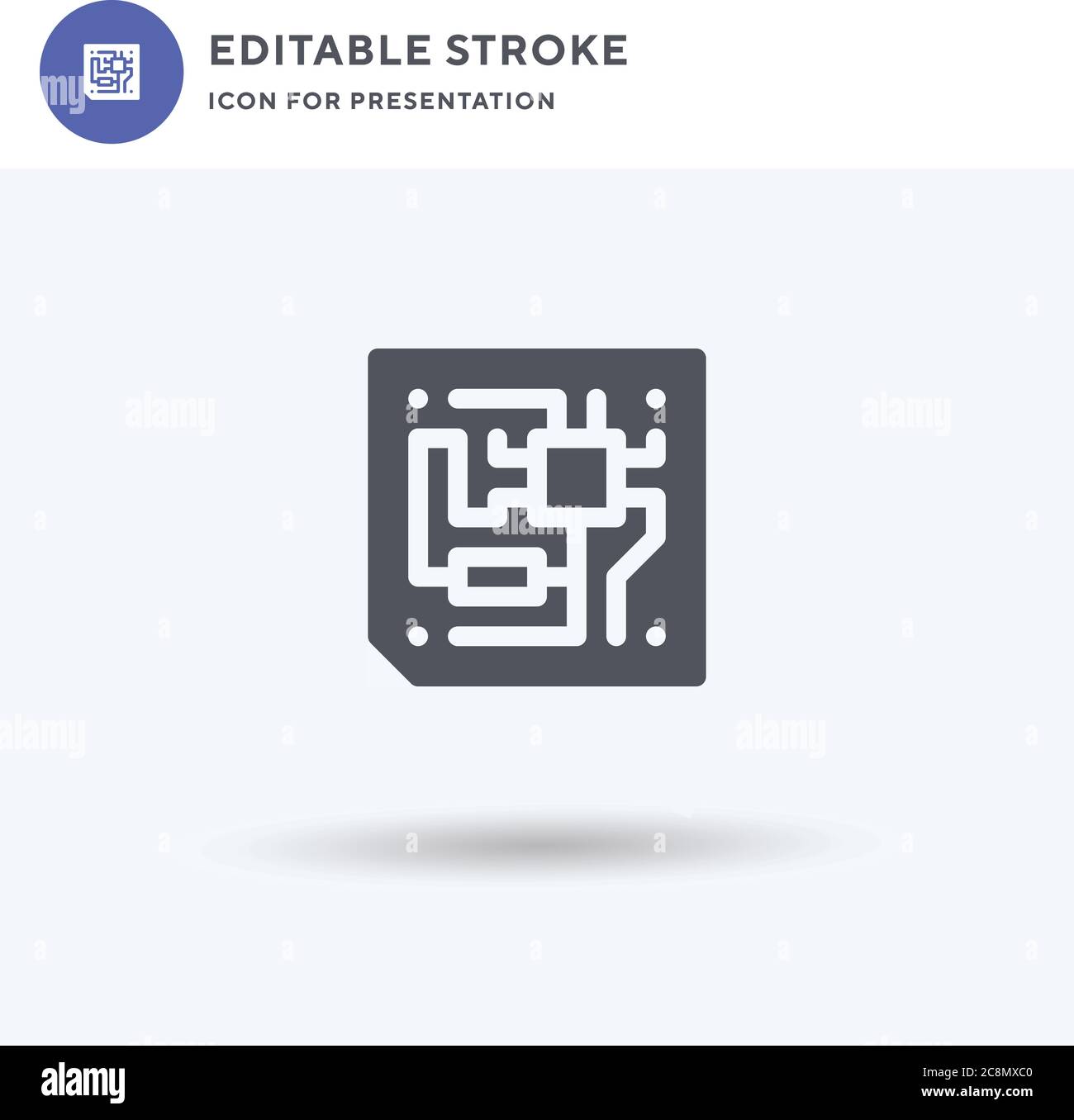 Cpu icon vector, filled flat sign, solid pictogram isolated on white ...