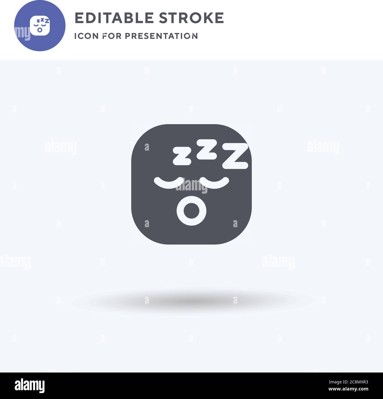 Sleep icon vector, filled flat sign, solid pictogram isolated on white ...