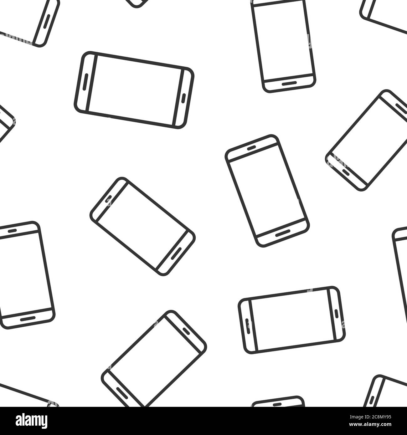 Smartphone blank screen icon in flat style. Mobile phone vector ...