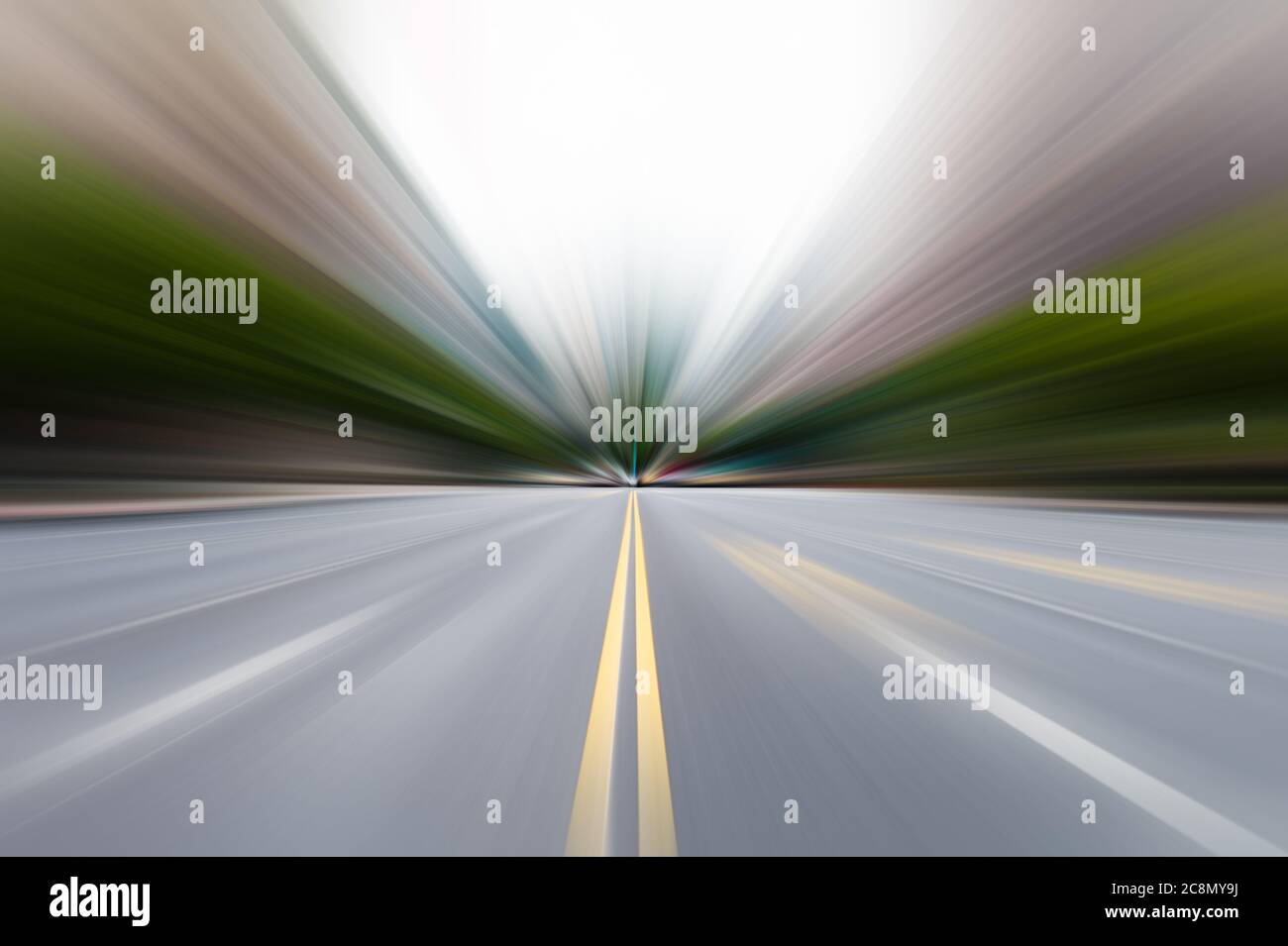 Speed motion in urban highway road tunnel Stock Photo - Alamy