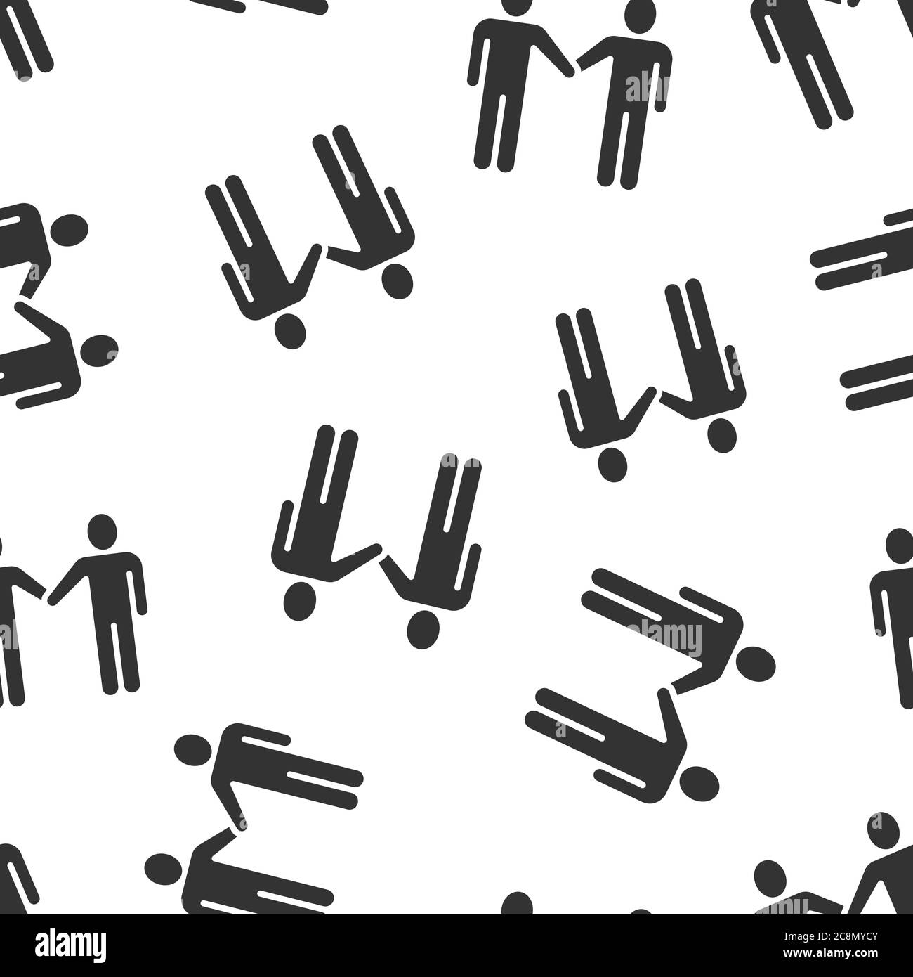 Greetings gesture icon in flat style. People handshake vector ...