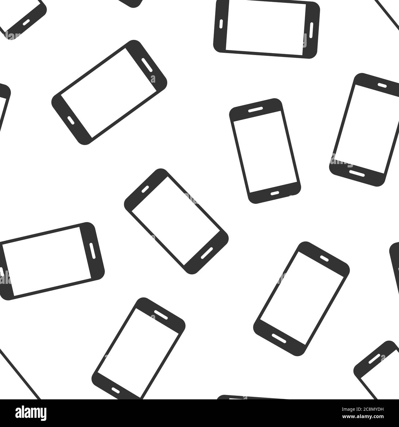 Smartphone blank screen icon in flat style. Mobile phone vector ...