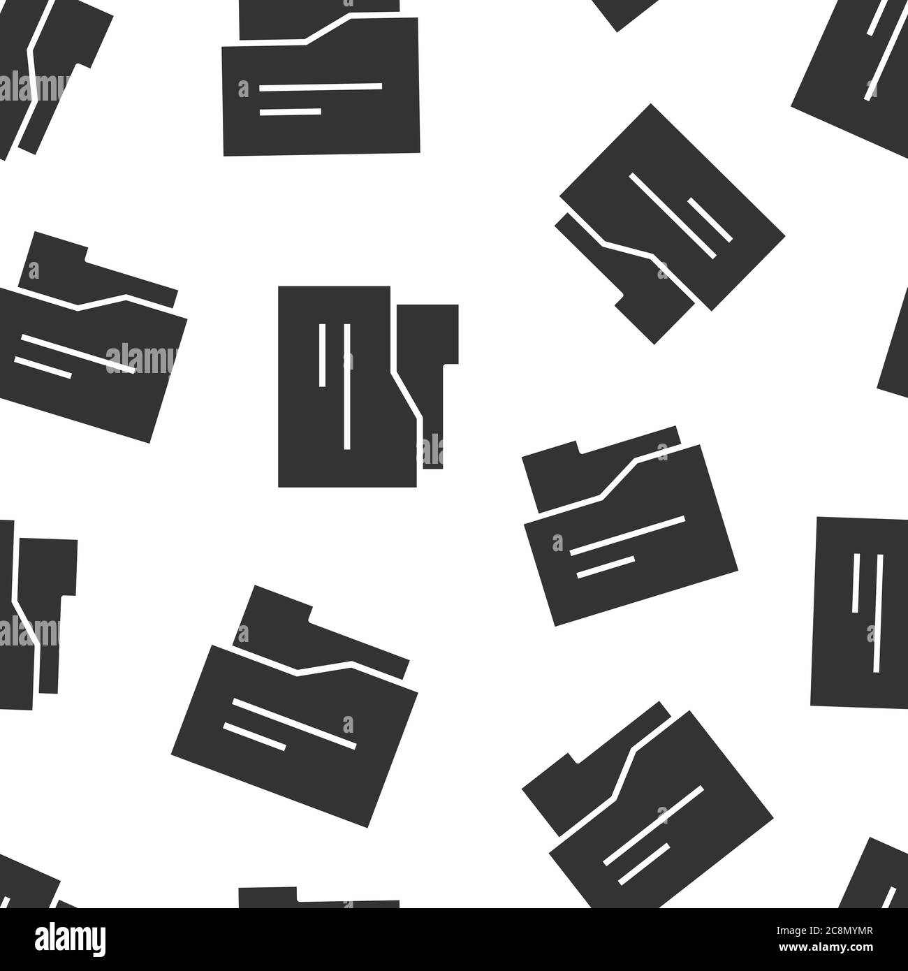 File folder icon in flat style. Documents archive vector illustration ...