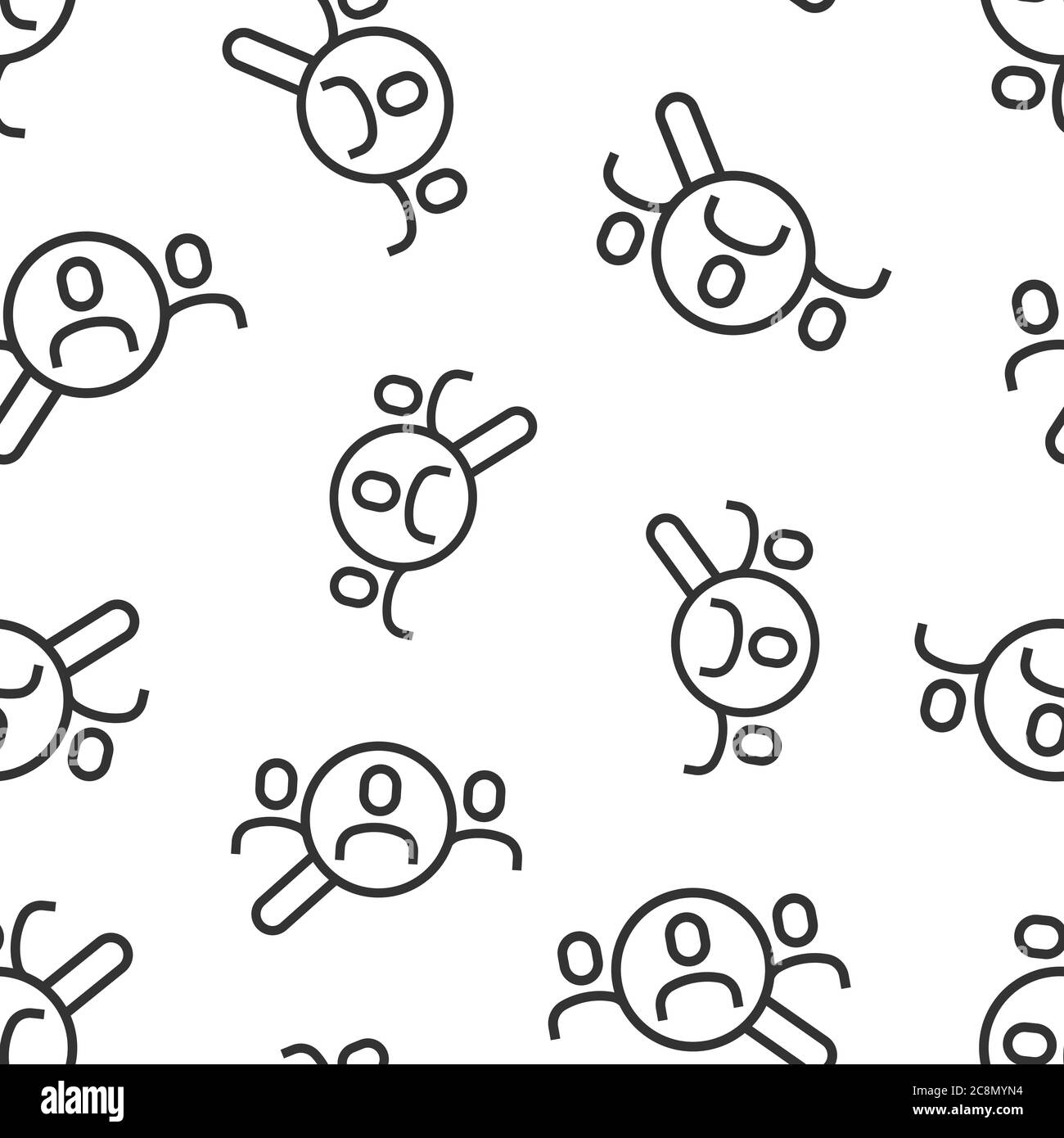 Search job vacancy icon in flat style. Loupe career vector illustration ...