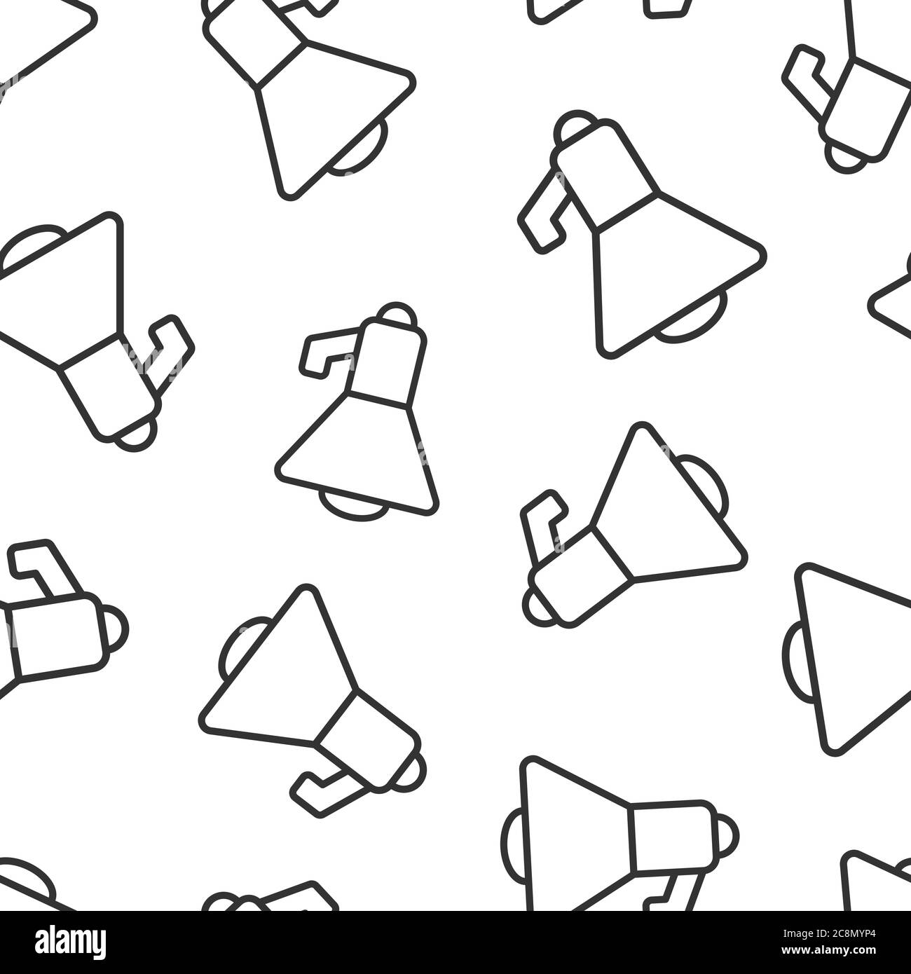 Megaphone speaker icon in flat style. Bullhorn sign vector illustration ...