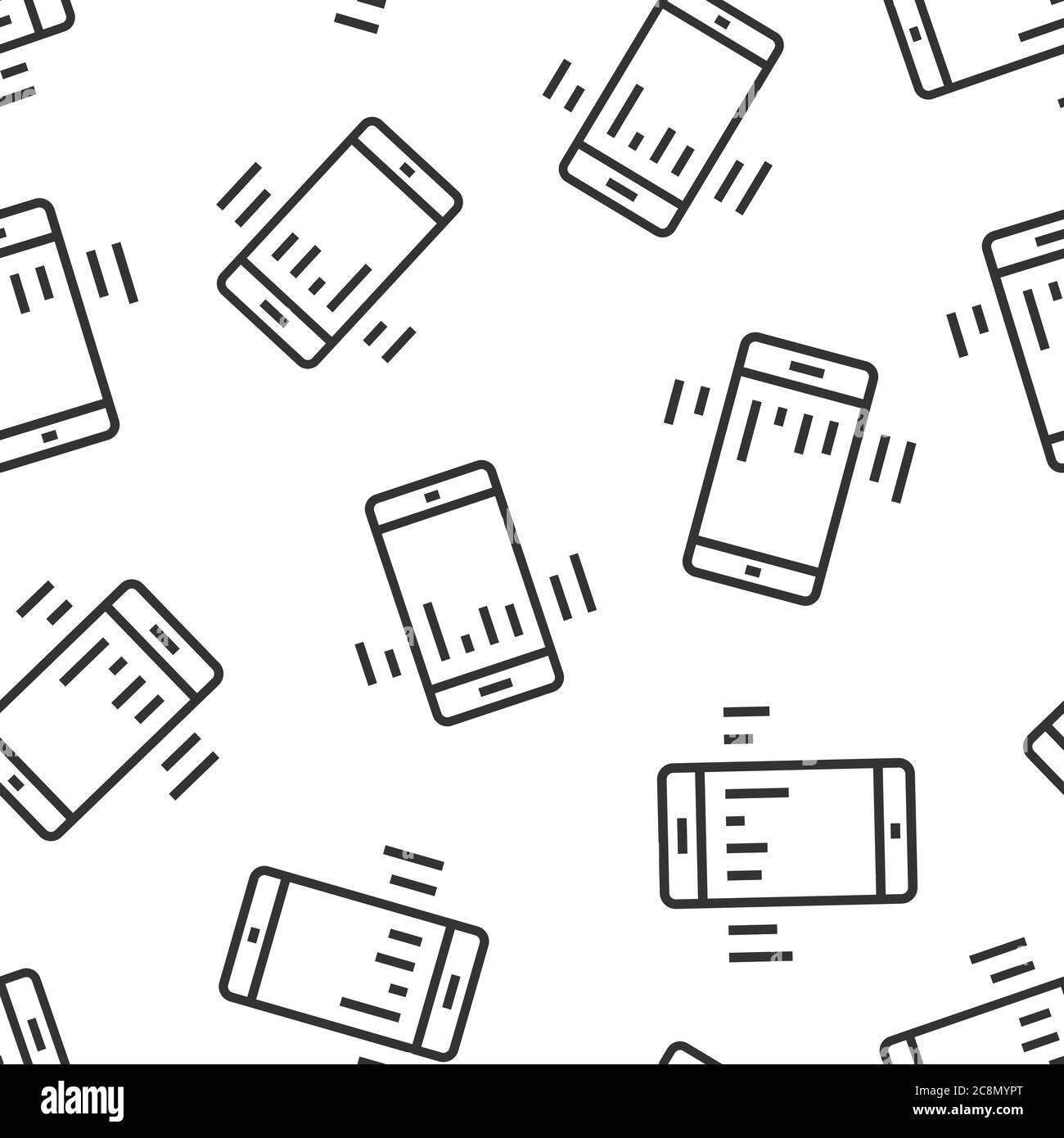 Phone diagram icon in flat style. Smartphone growth statistic vector ...