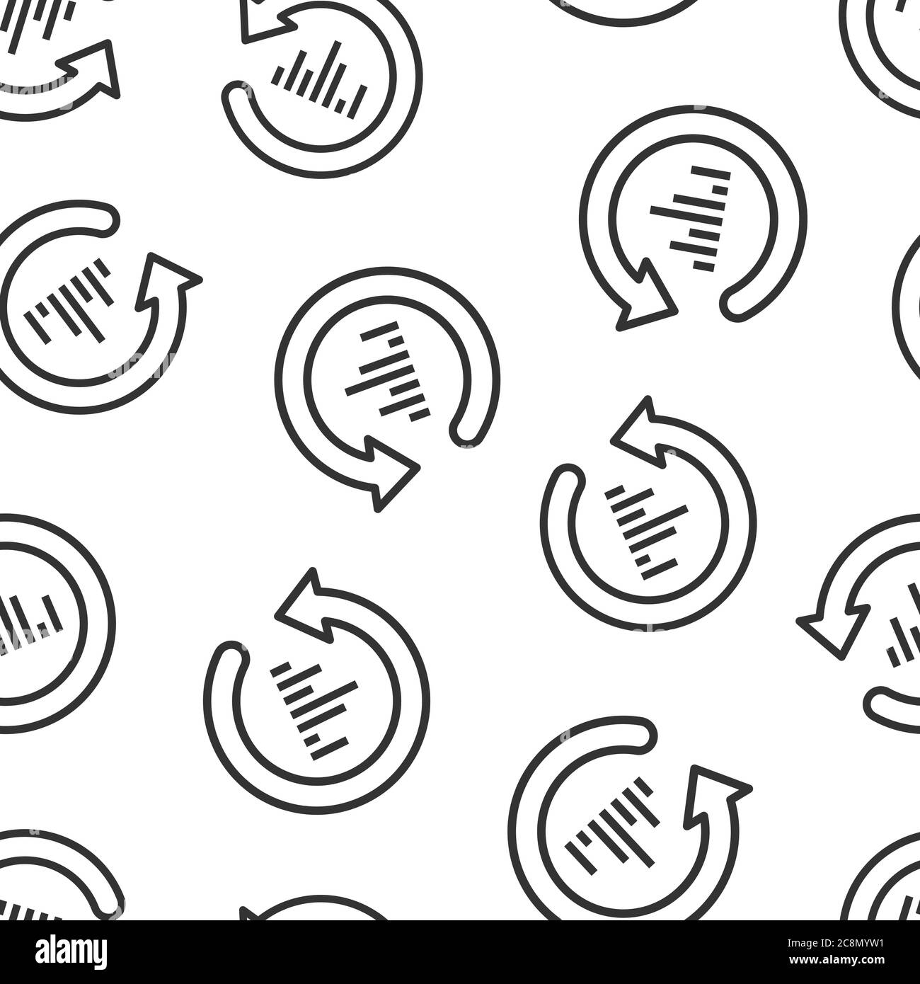 Growing bar graph icon in flat style. Increase arrow vector ...