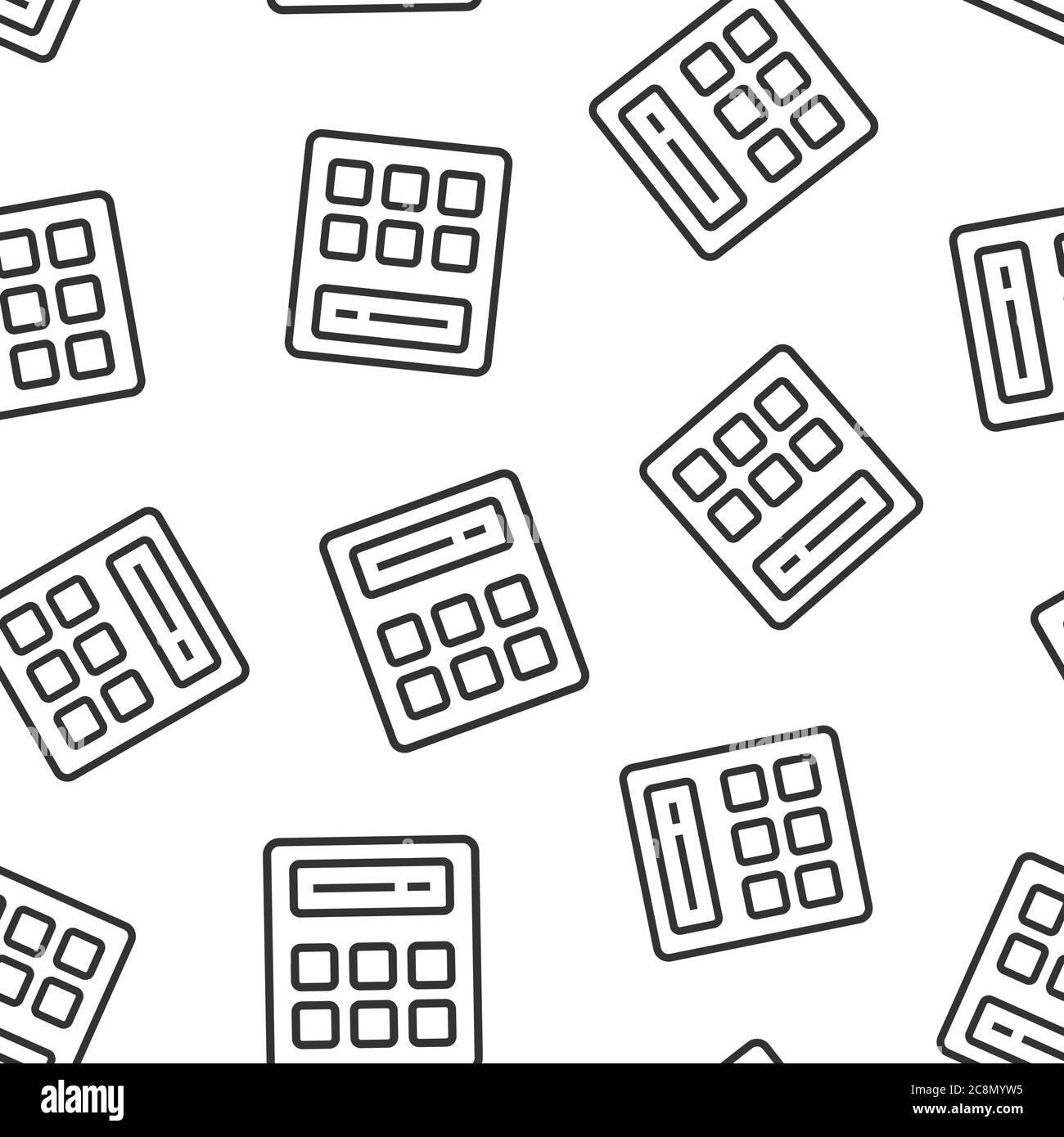 Calculator icon in flat style. Calculate vector illustration on white ...