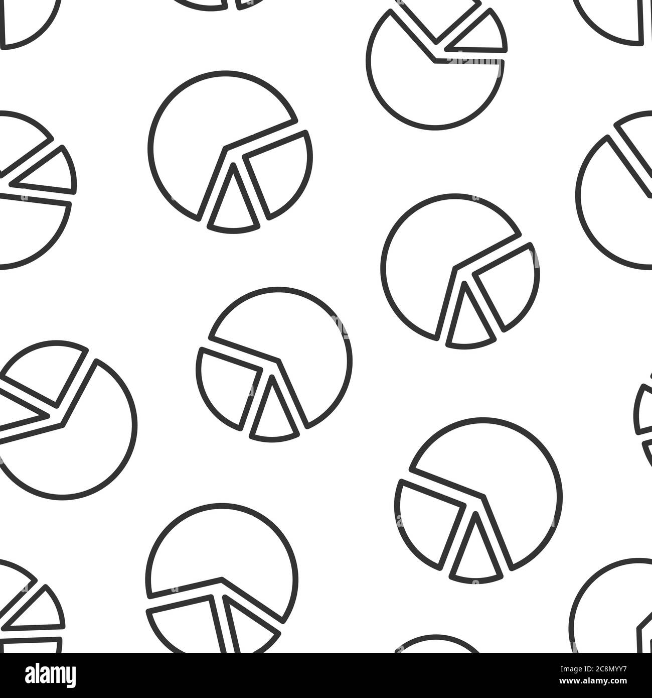 Chart icon in flat style. Diagram vector illustration on white isolated ...