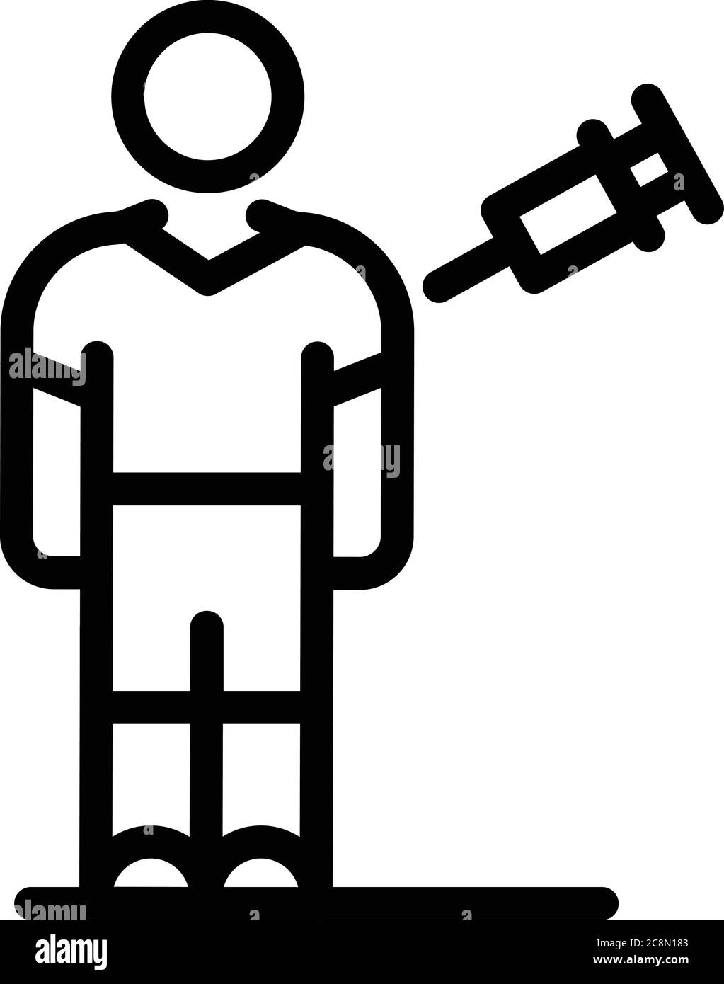 Sport soccer injection icon, outline style Stock Vector Image & Art - Alamy