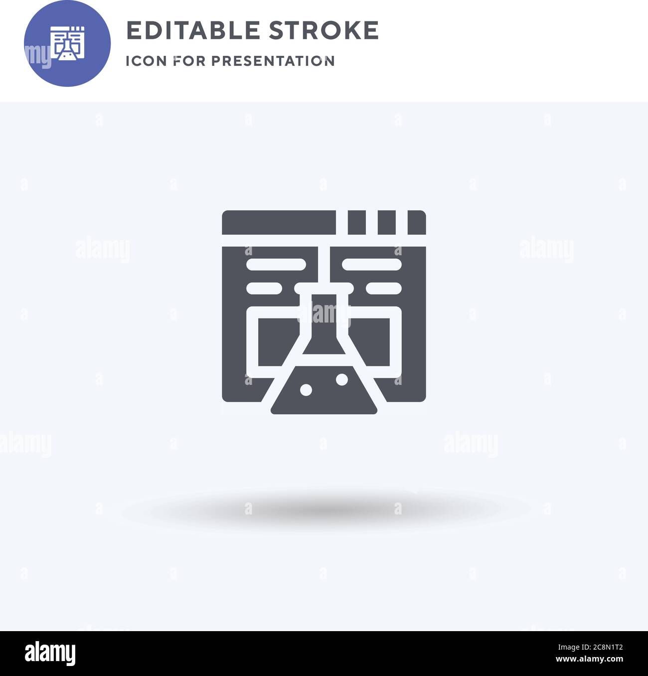 Research icon vector, filled flat sign, solid pictogram isolated on ...