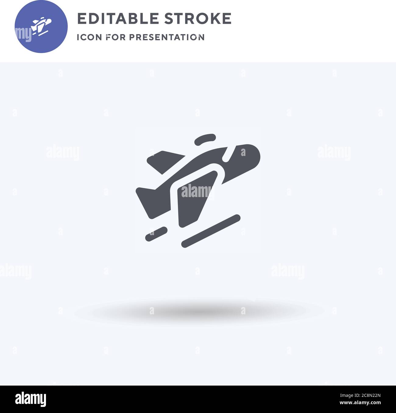 Flying icon vector, filled flat sign, solid pictogram isolated on white ...