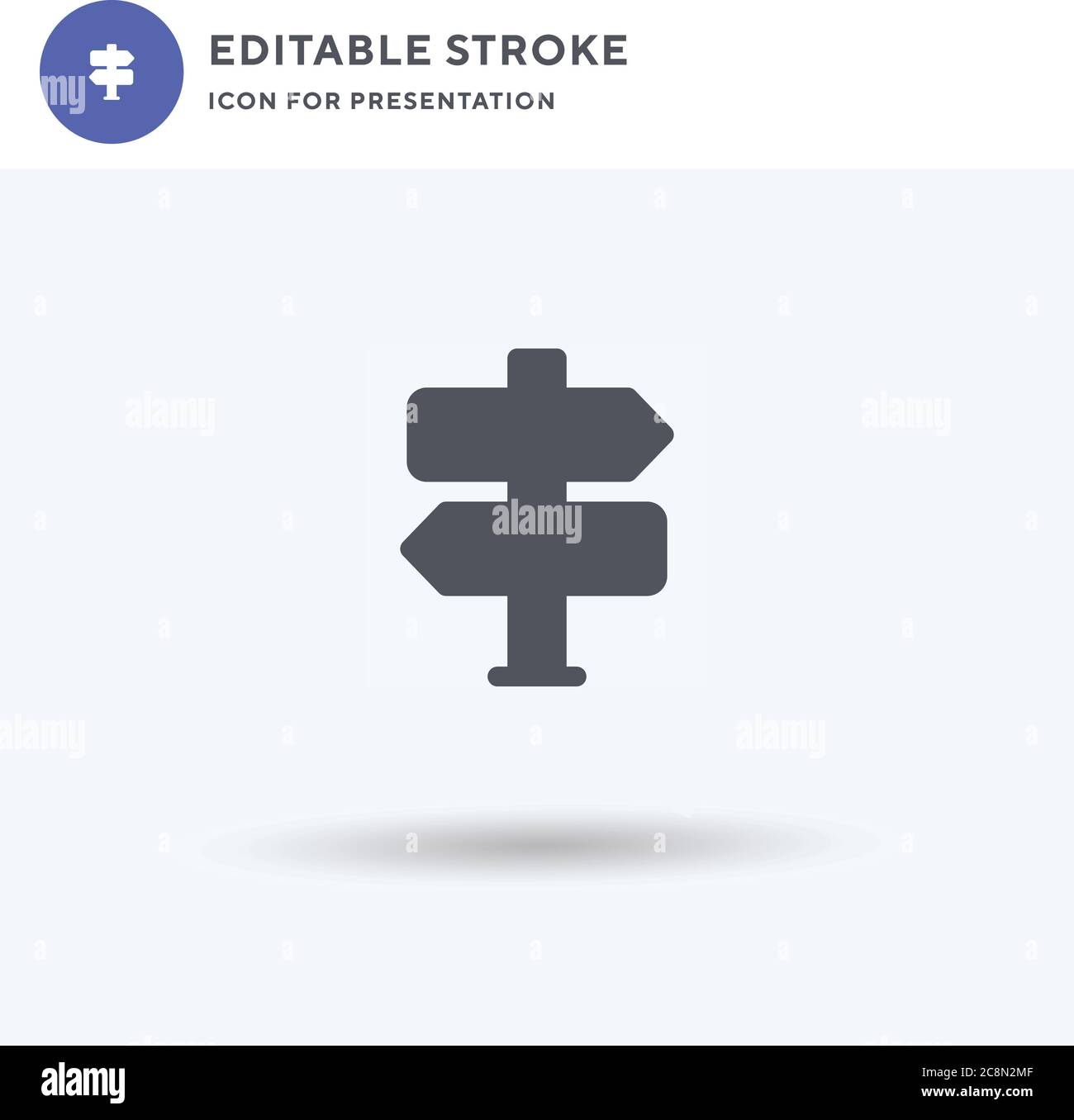 Directions icon vector, filled flat sign, solid pictogram isolated on ...