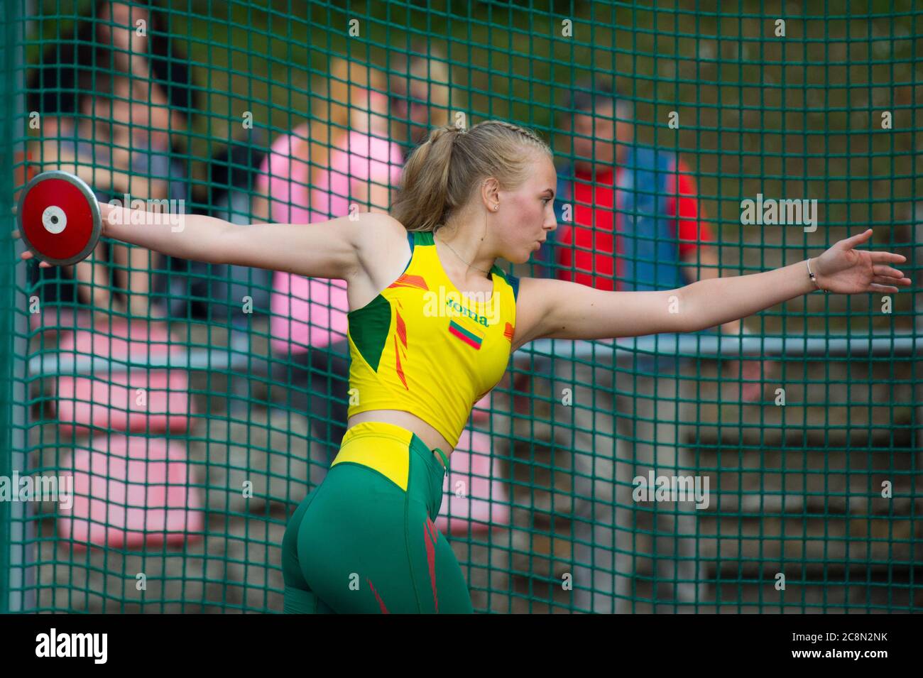 2020 07 25. Lithuanian Youth Athletics Championship in Vilnius. Disc thrower Paulina Stulgyte ...